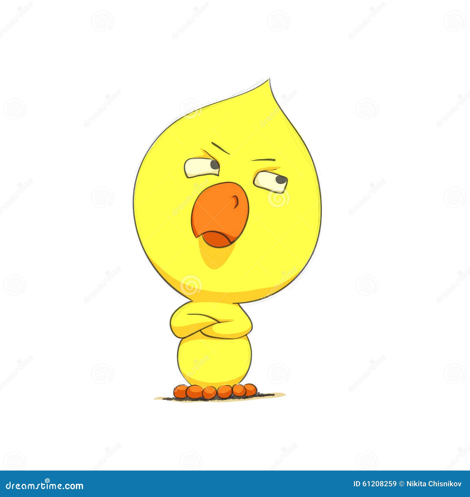 Cute chick character stock vector. Illustration of little - 61208259