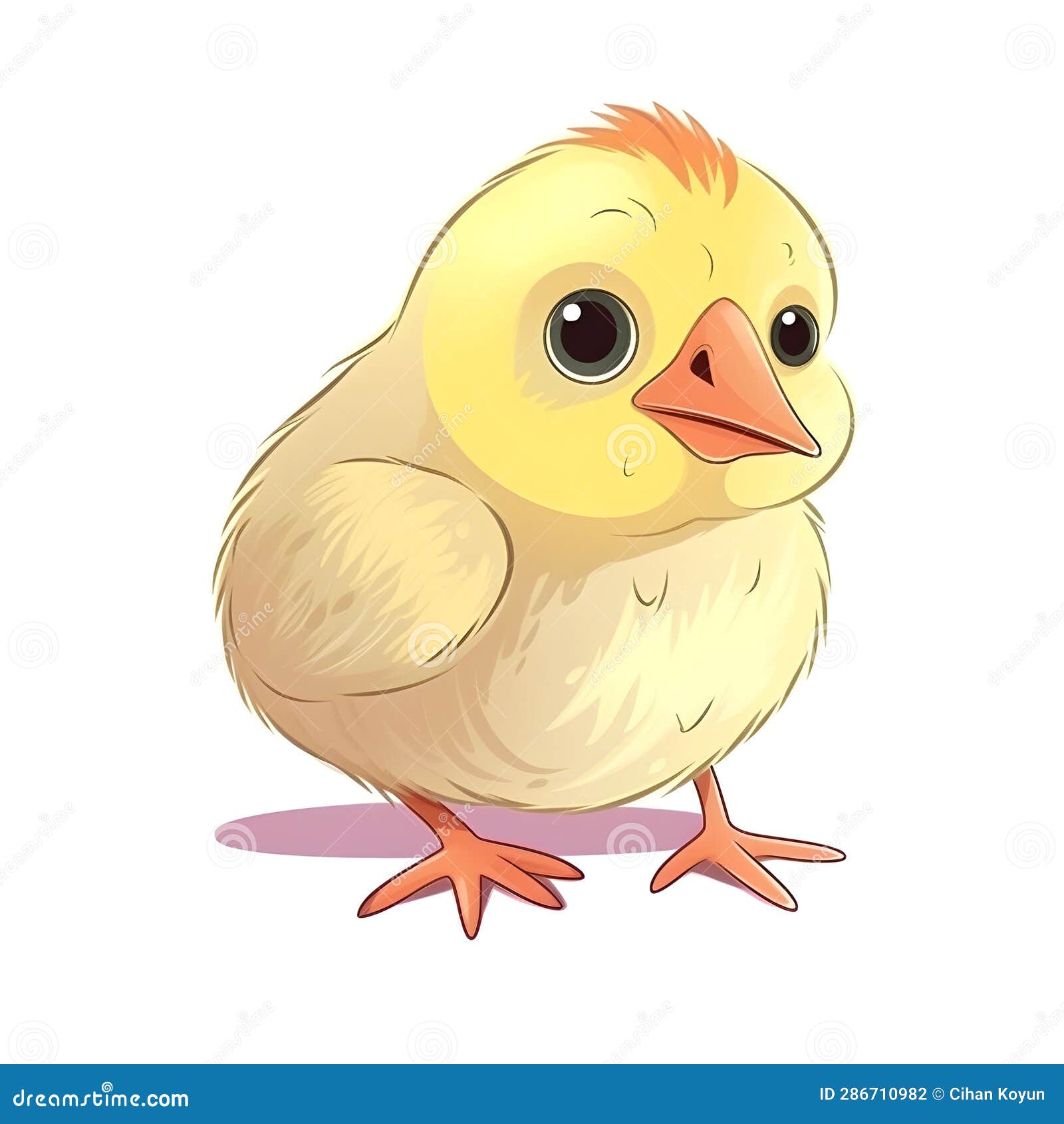 Cute chick drawing stock illustration. Illustration of adorable - 286710982