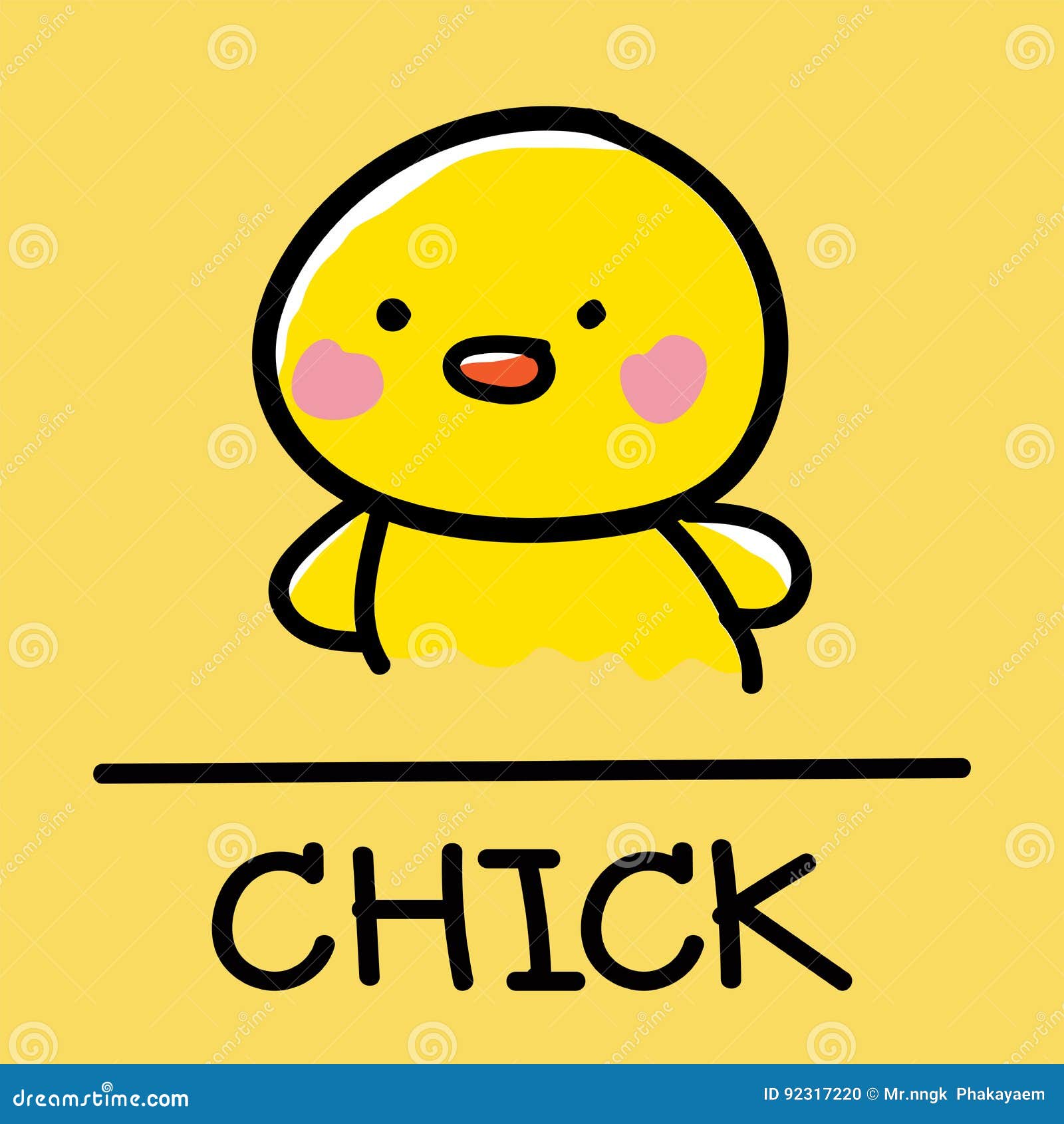 Chick Hand Drawn Sketch Vector Illustration. Cute Little Chicken. Ink ...