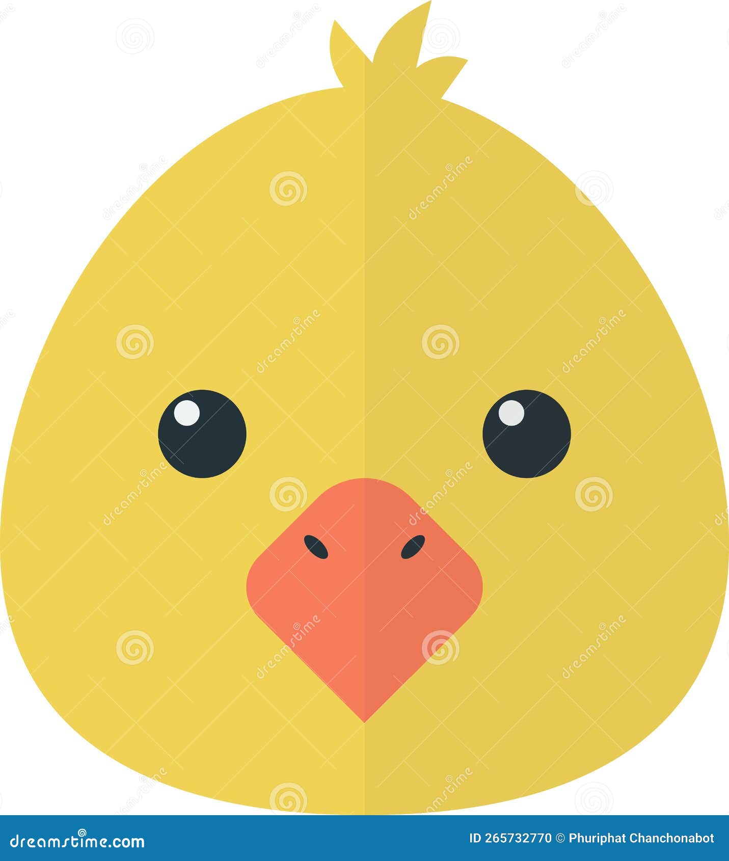 Cute Chick Illustration in Minimal Style Stock Vector - Illustration of ...