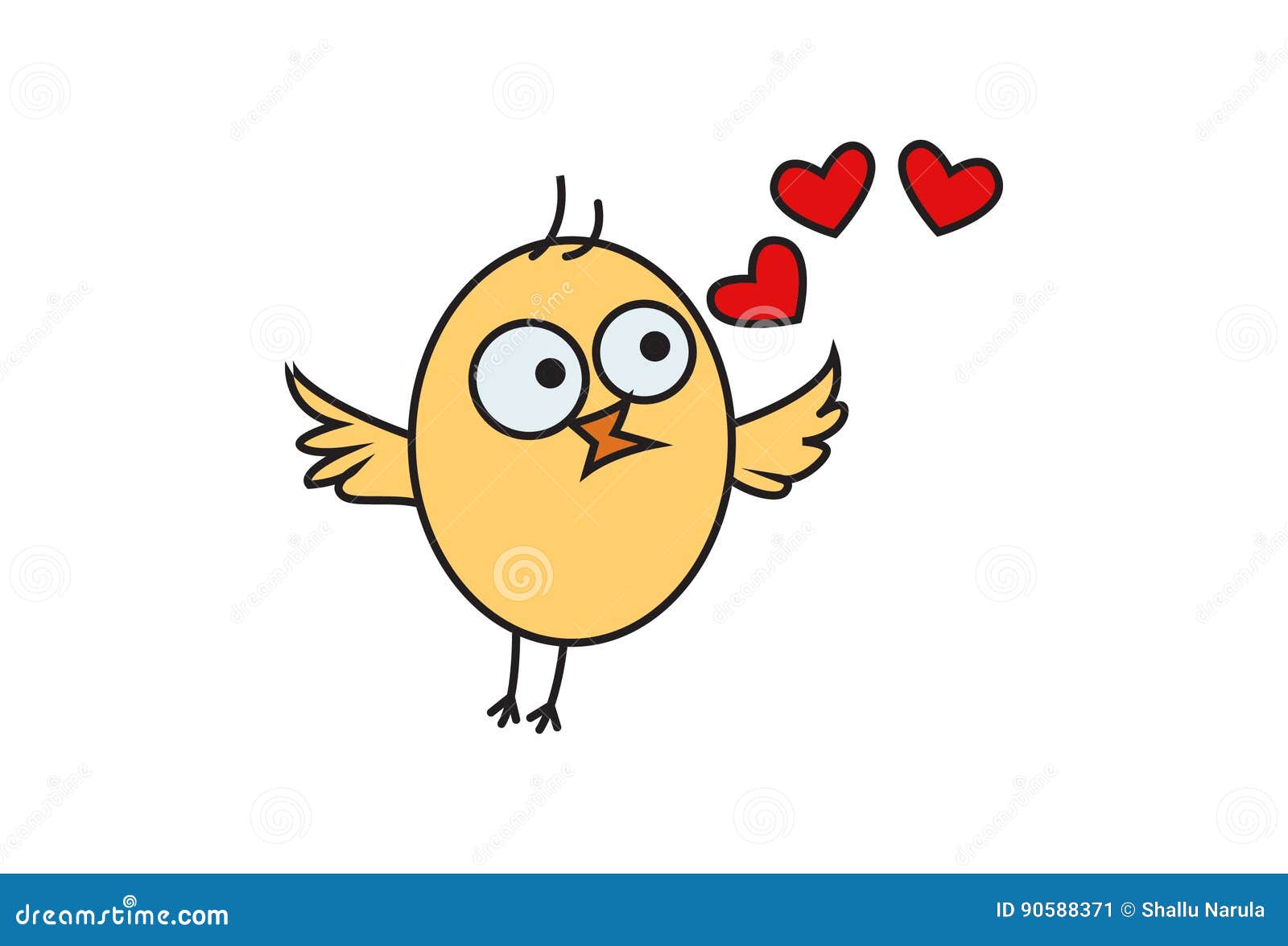 Cute Chick. stock illustration. Illustration of mammal - 90588371