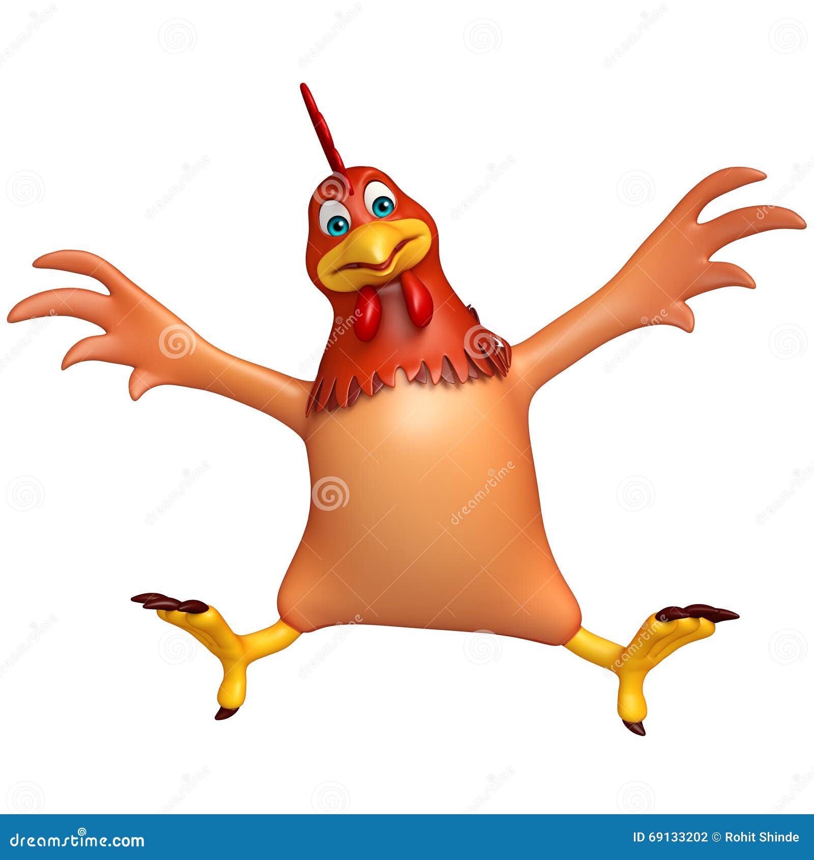 Cute Chicken Cartoon Character Stock Illustration - Illustration of ...