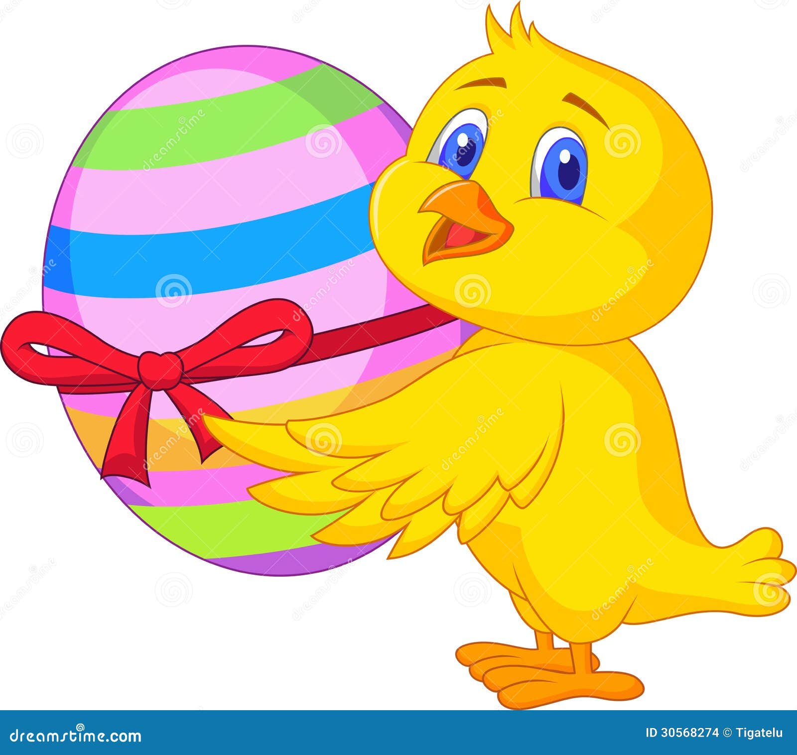 Cute Chicken Cartoon with Easter Egg Stock Vector - Illustration of ...