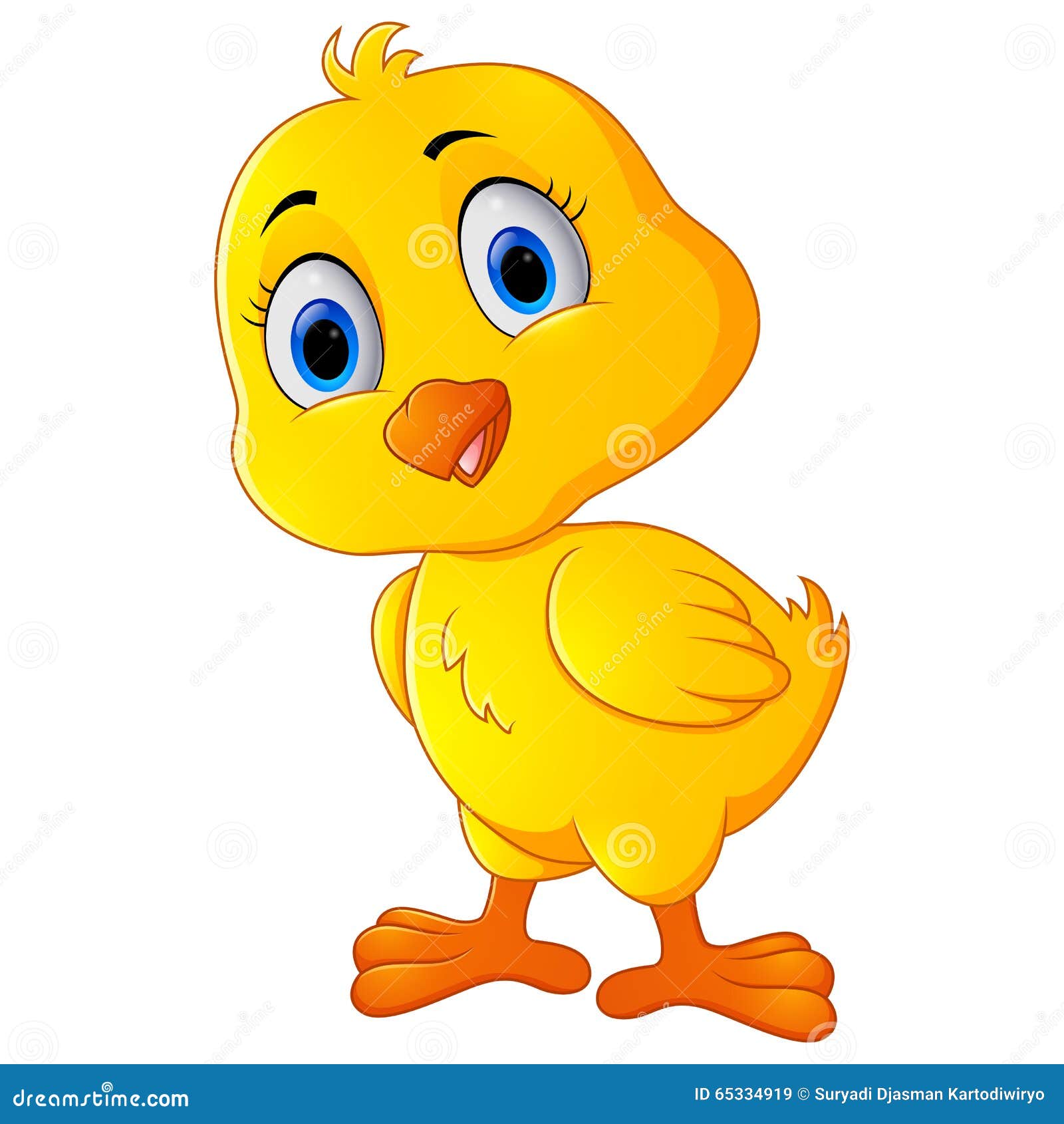 Cute chicken cartoon stock vector. Illustration of smile - 65334919