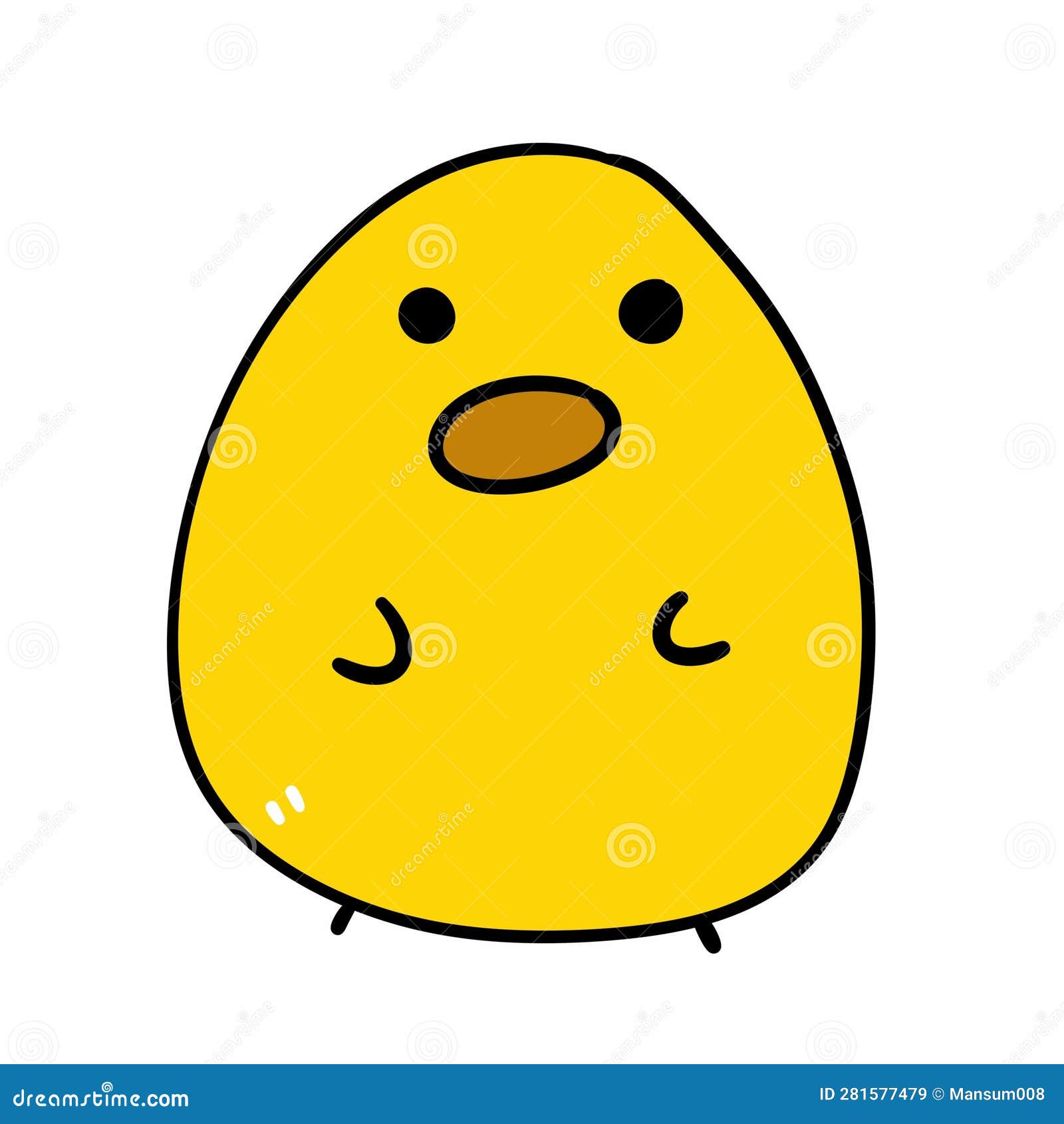 Cute Chicken Cartoon on White Background Stock Illustration ...