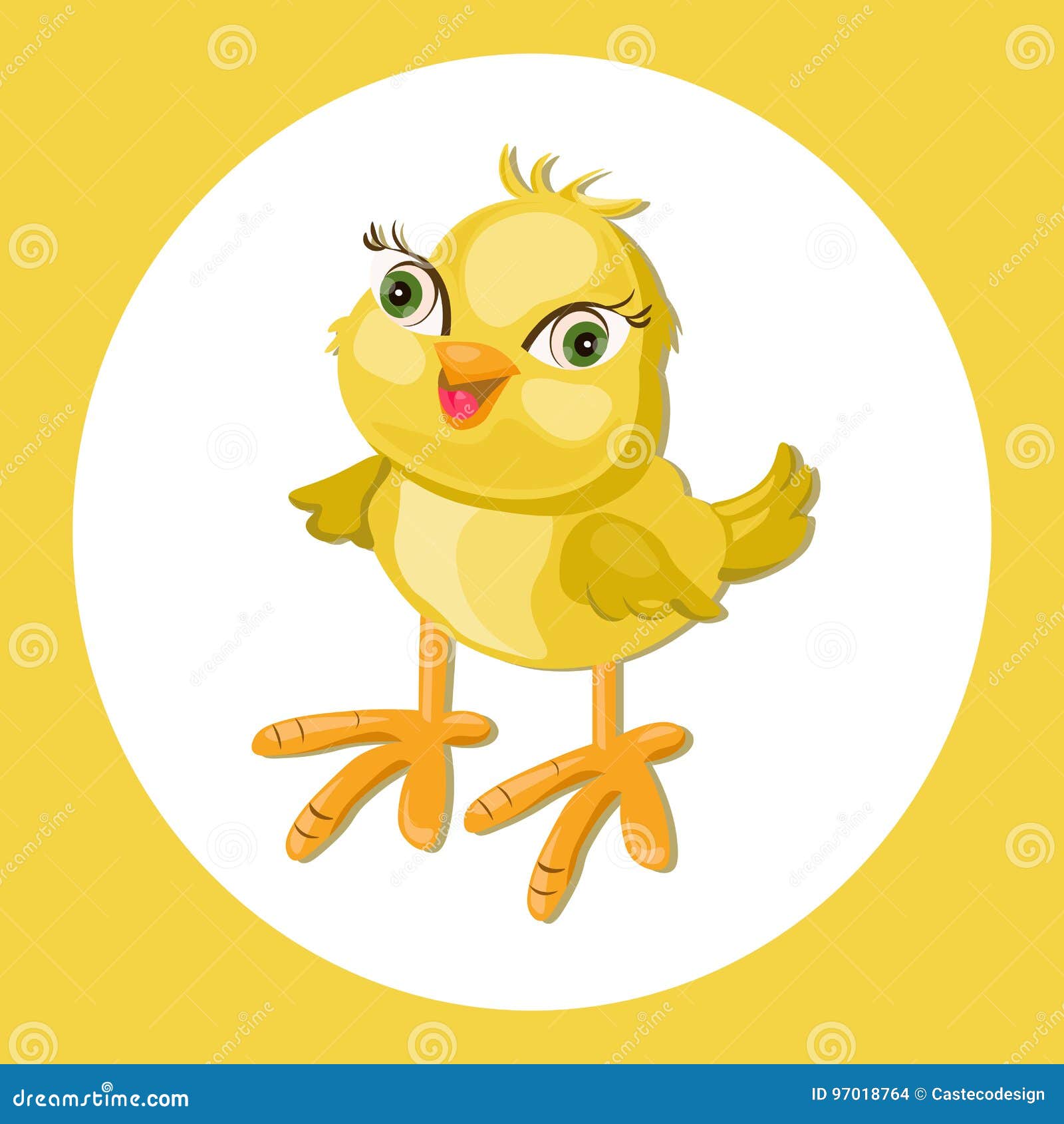 Cute Chicken Funny Cartoon Vector Illustration Stock Vector ...