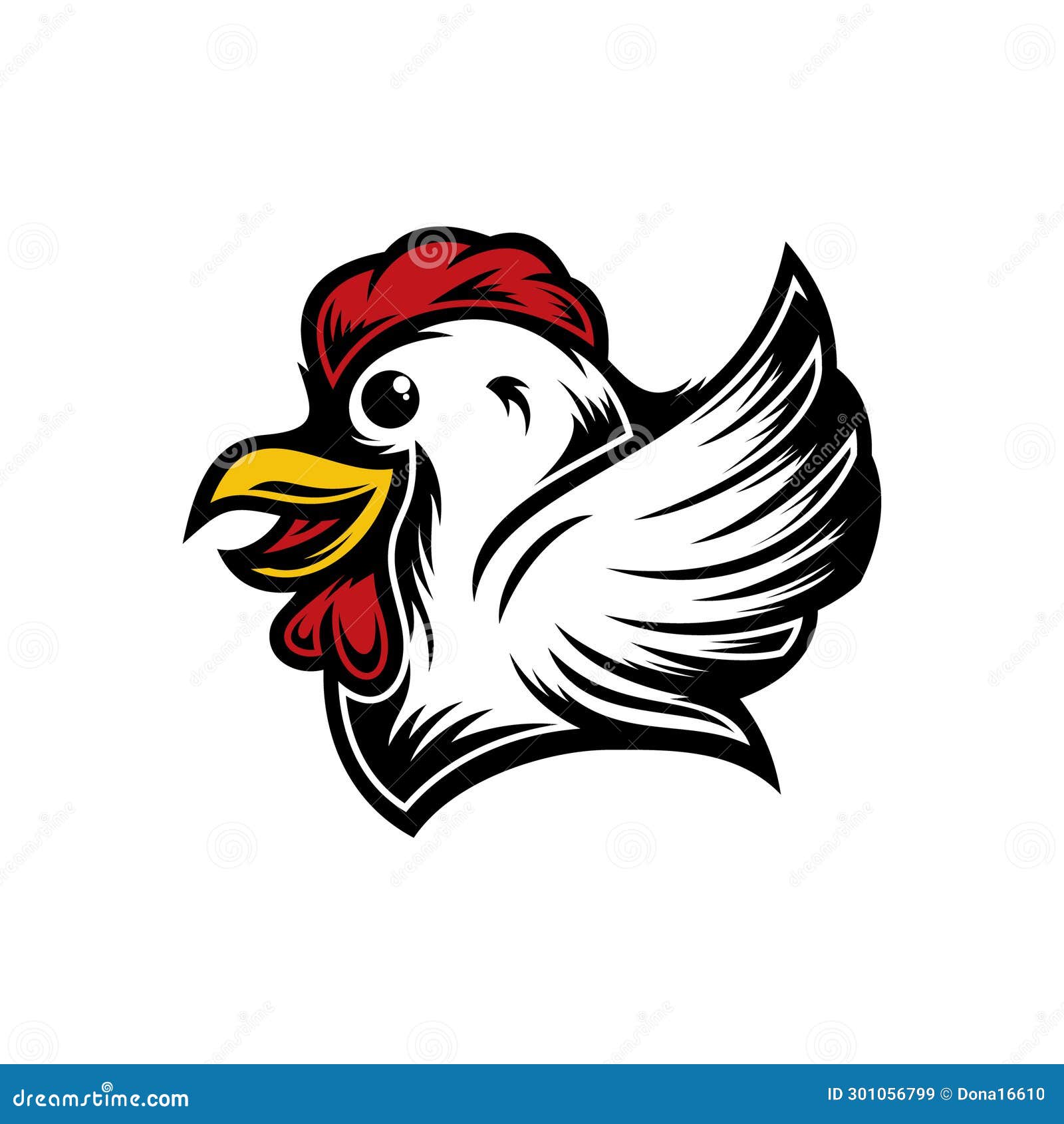 Cute chicken logo stock vector. Illustration of silhouette - 301056799