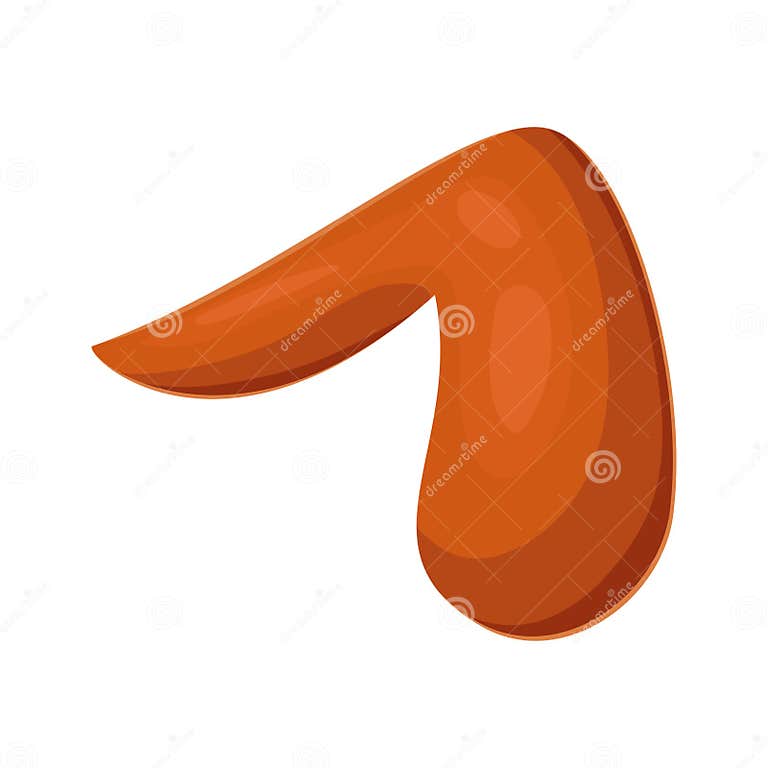 Cute chicken wing stock vector. Illustration of baked - 214320768