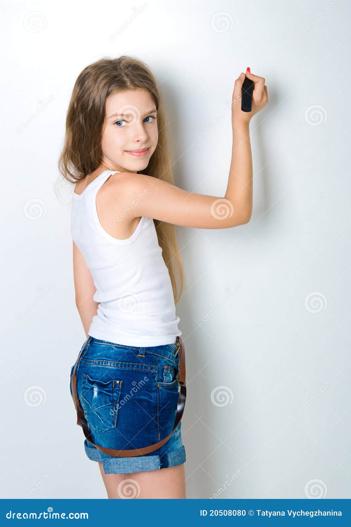 Cute Child Behind a White Board Stock Photo - Image of poster, happy ...