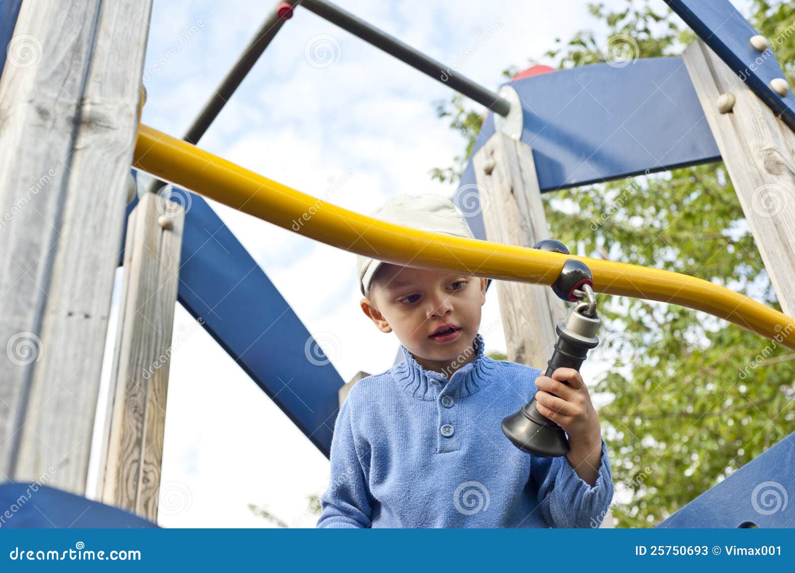 Cute Child Boy on Playground Stock Image - Image of parenthood ...