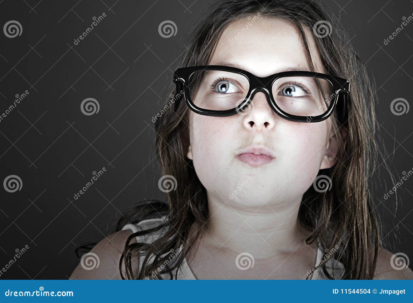 Cute Child Geek stock photo. Image of girl, child, untidy - 11544504