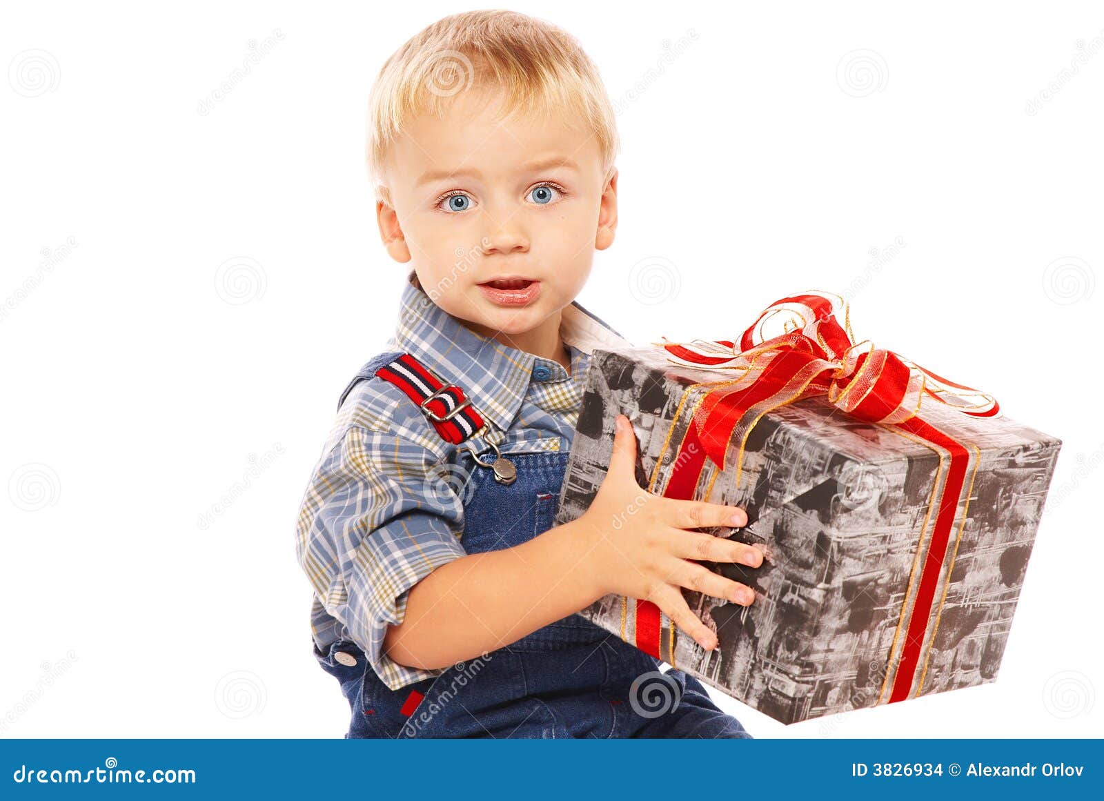 Cute Child with Gift in Hands Stock Photo - Image of smiling, love: 3826934