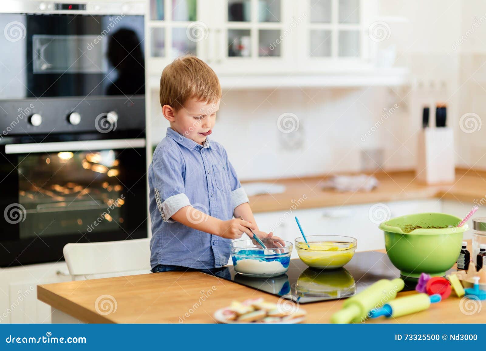 Cute Child Learning To Become a Chef Stock Photo - Image of cheerful ...
