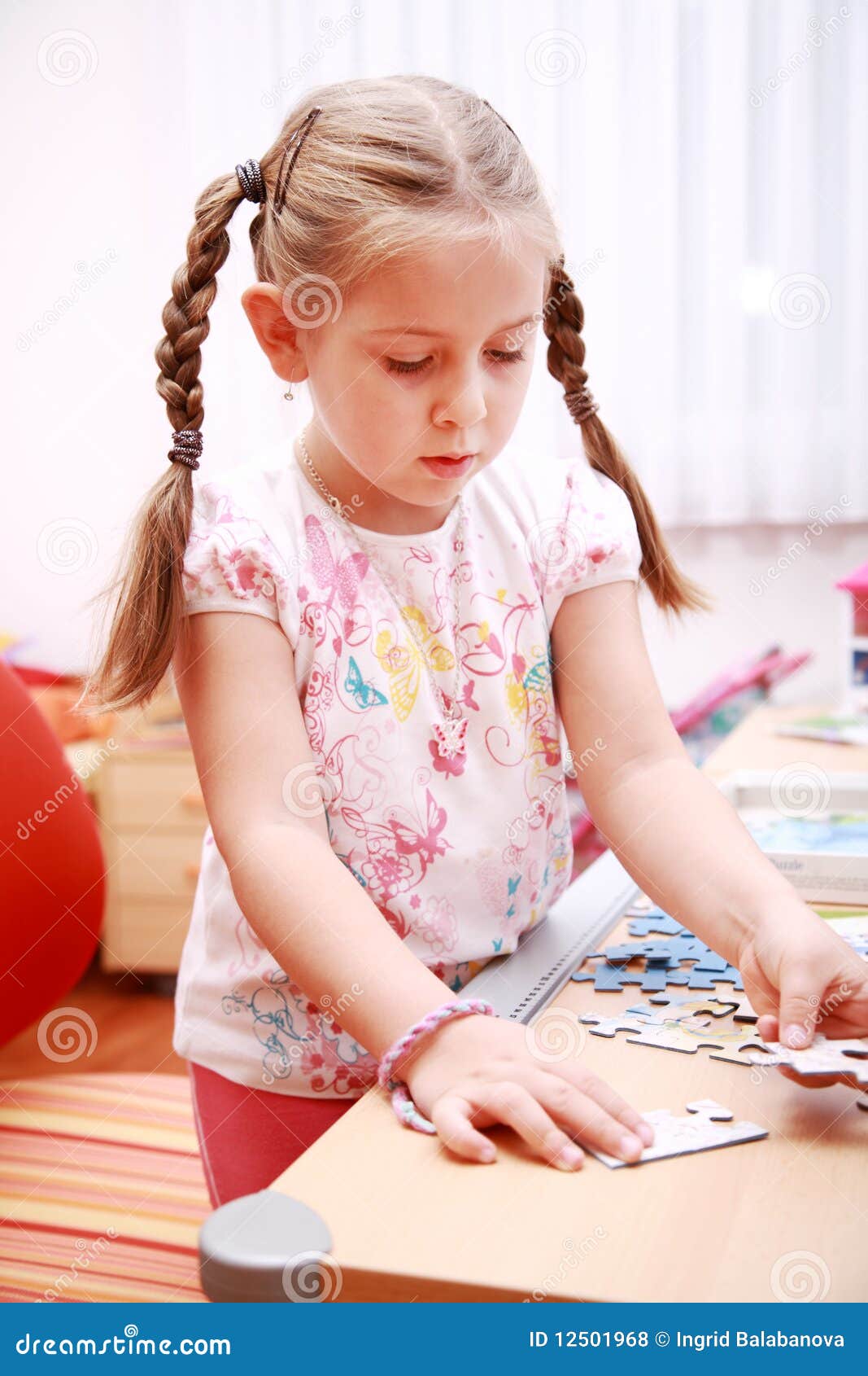 Cute child playing stock photo. Image of cute, learning - 12501968
