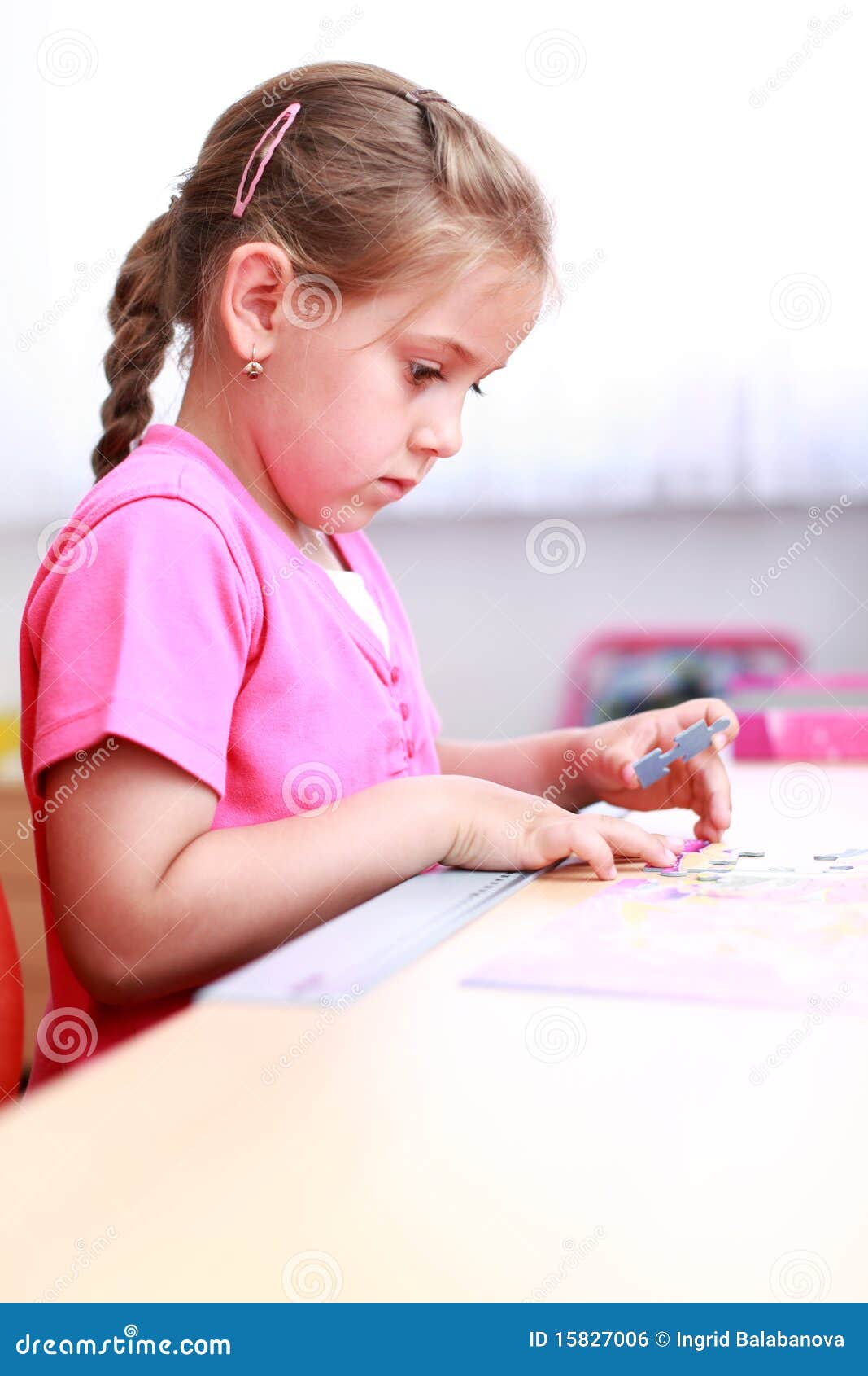 Cute child playing stock photo. Image of enjoying, handicrafts - 15827006