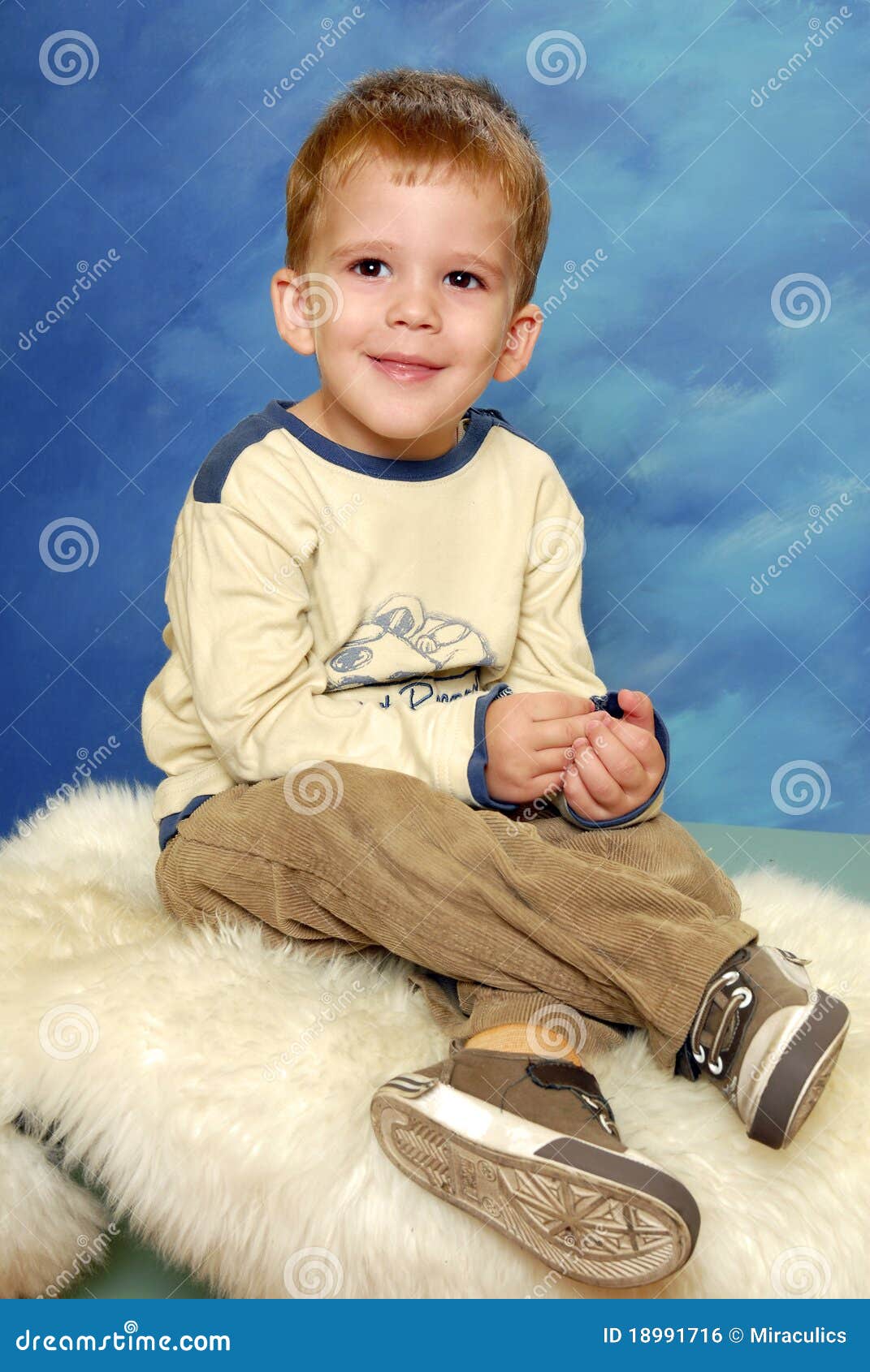 Cute child sitting stock photo. Image of isolated, childhood - 18991716
