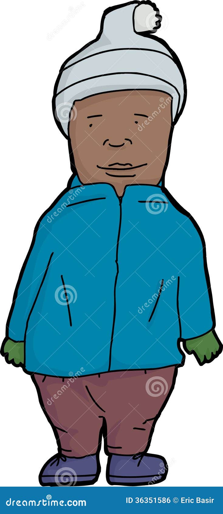 Cute Child in Snowsuit stock vector. Illustration of ethnic - 36351586