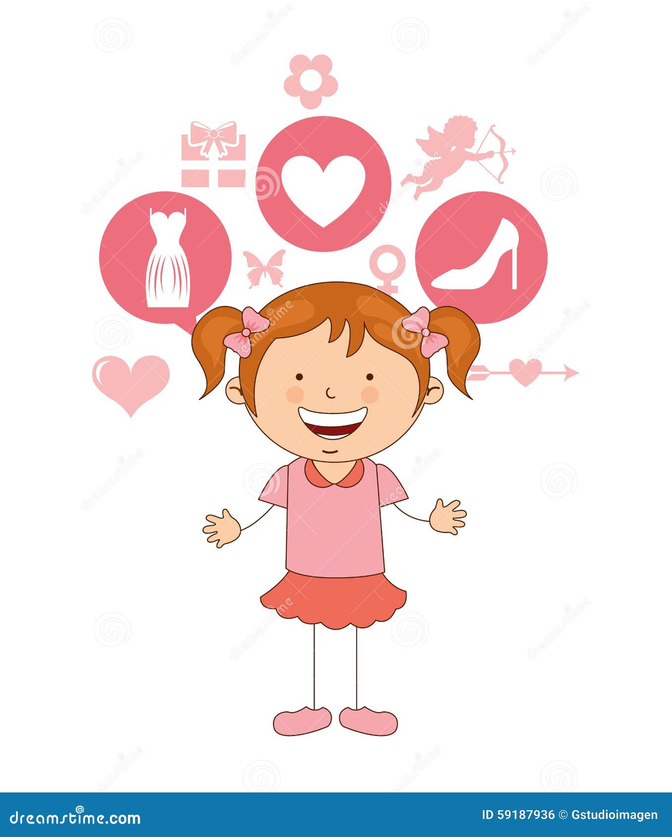 Cute children stock vector. Illustration of graphic, angel - 59187936