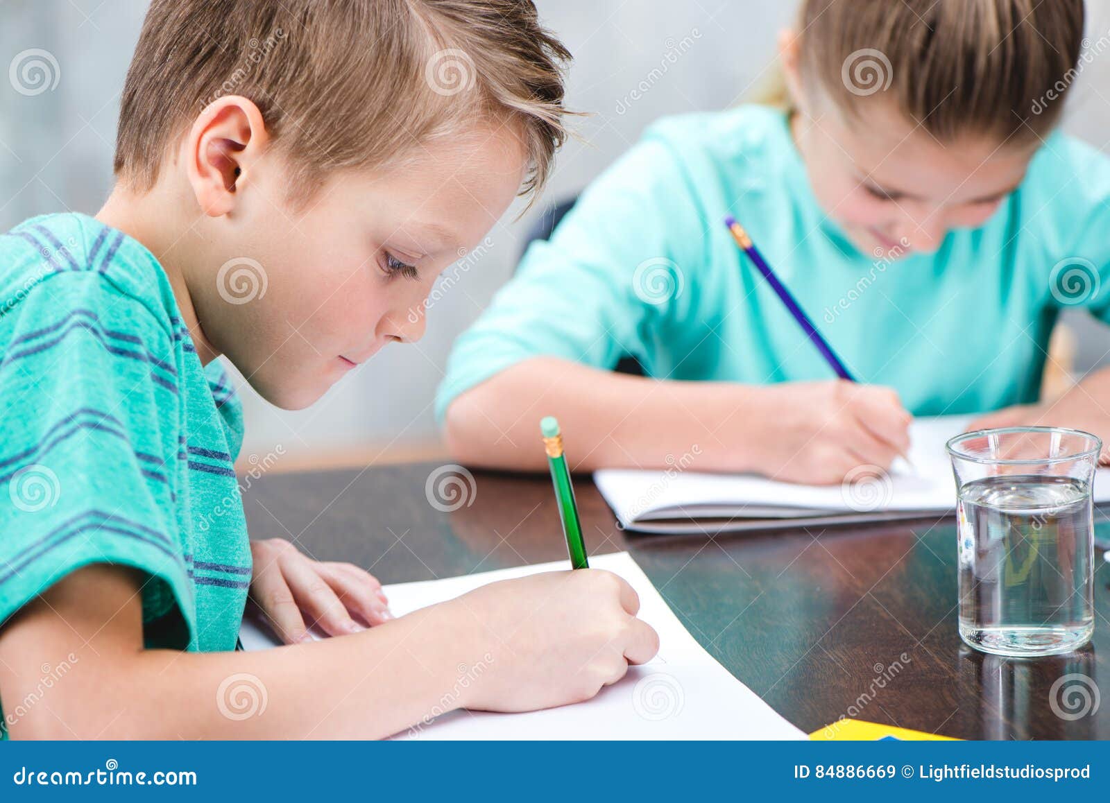 Cute children drawing stock image. Image of educational - 84886669