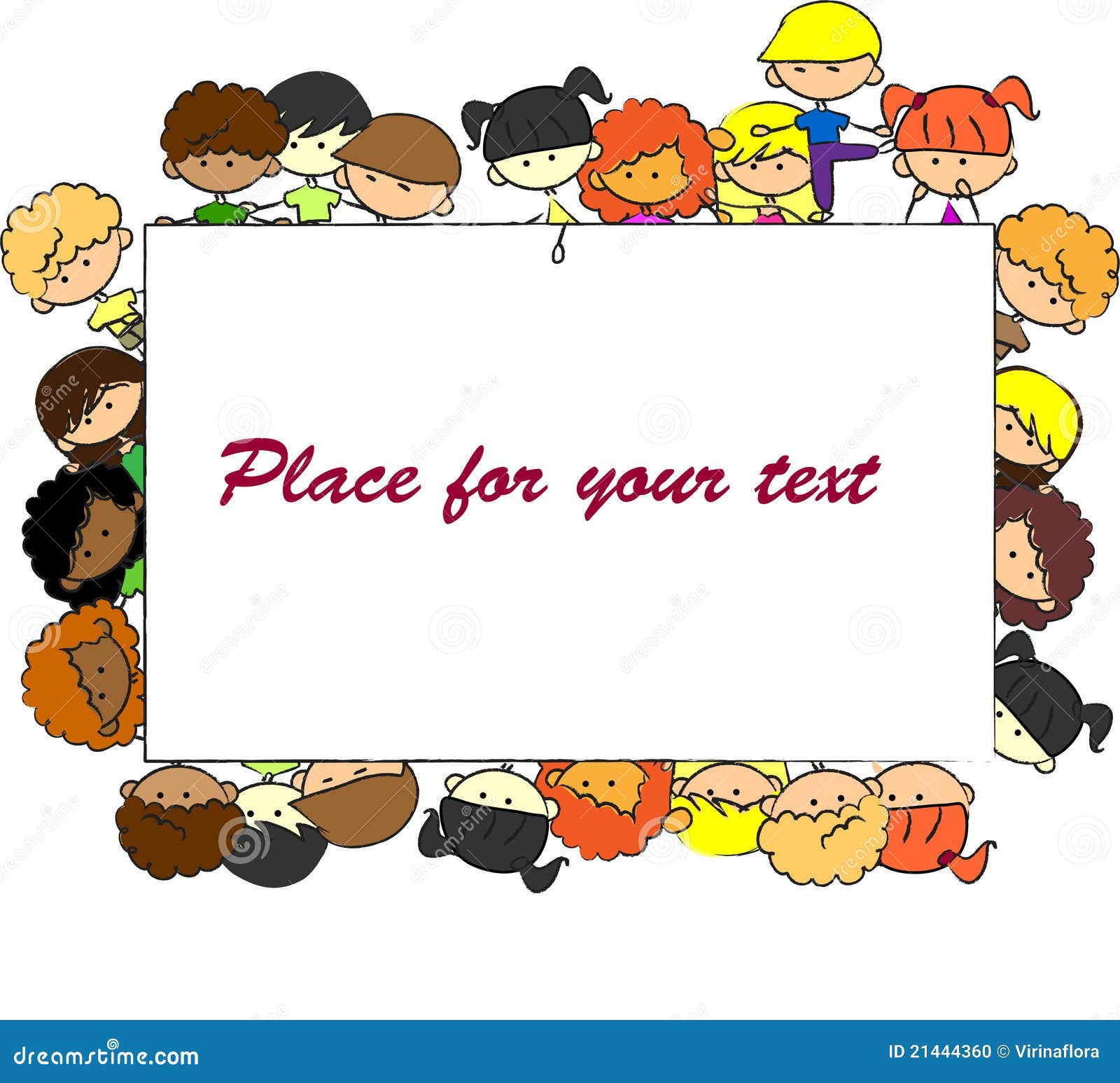 Cute Children, Frame,vector Stock Photo - Image: 21444360