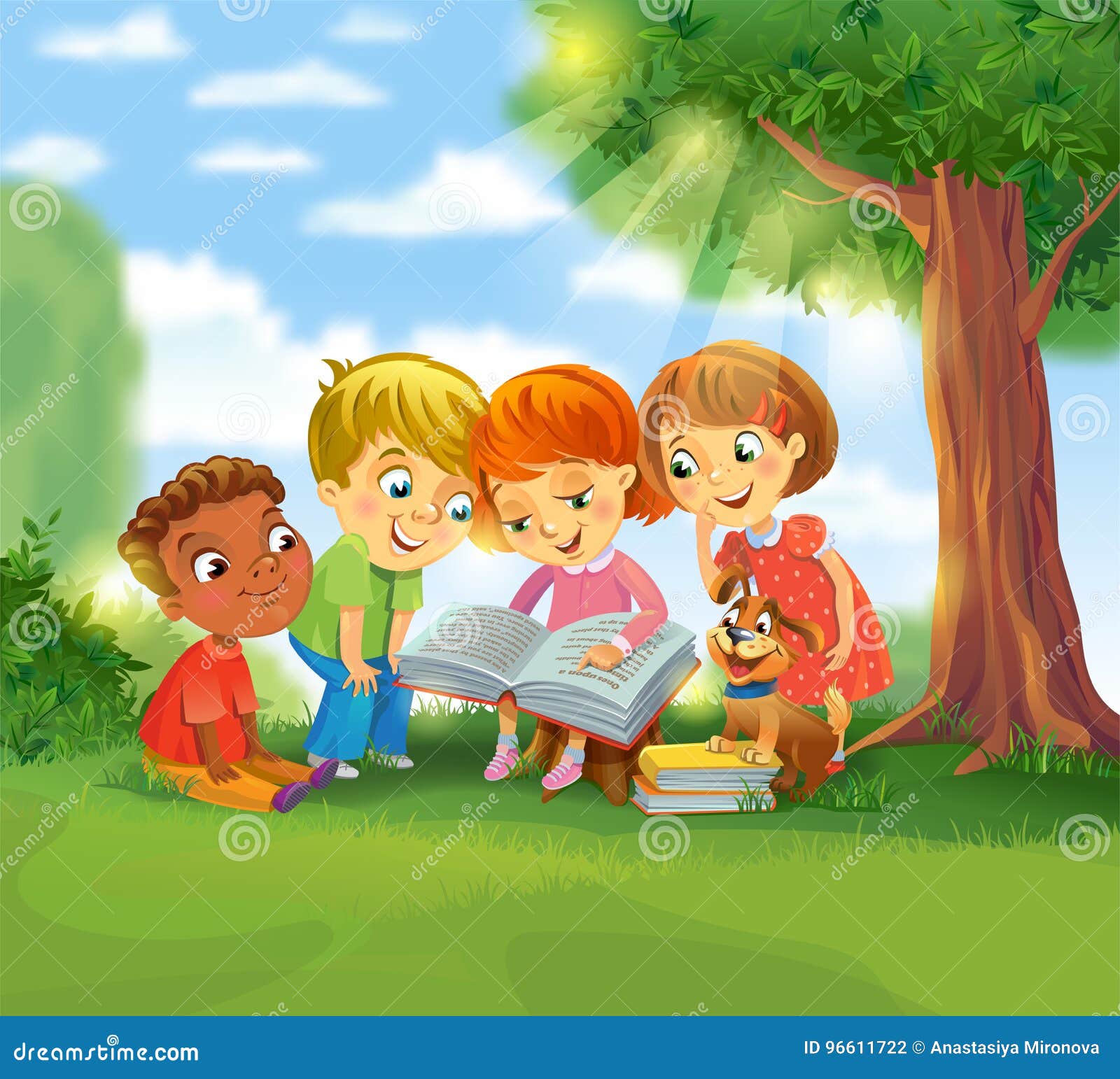 Cute Children Reading Books Stock Vector - Illustration of elementary ... Cute Children Reading Books Stock Vector - Illustration of elementary ...