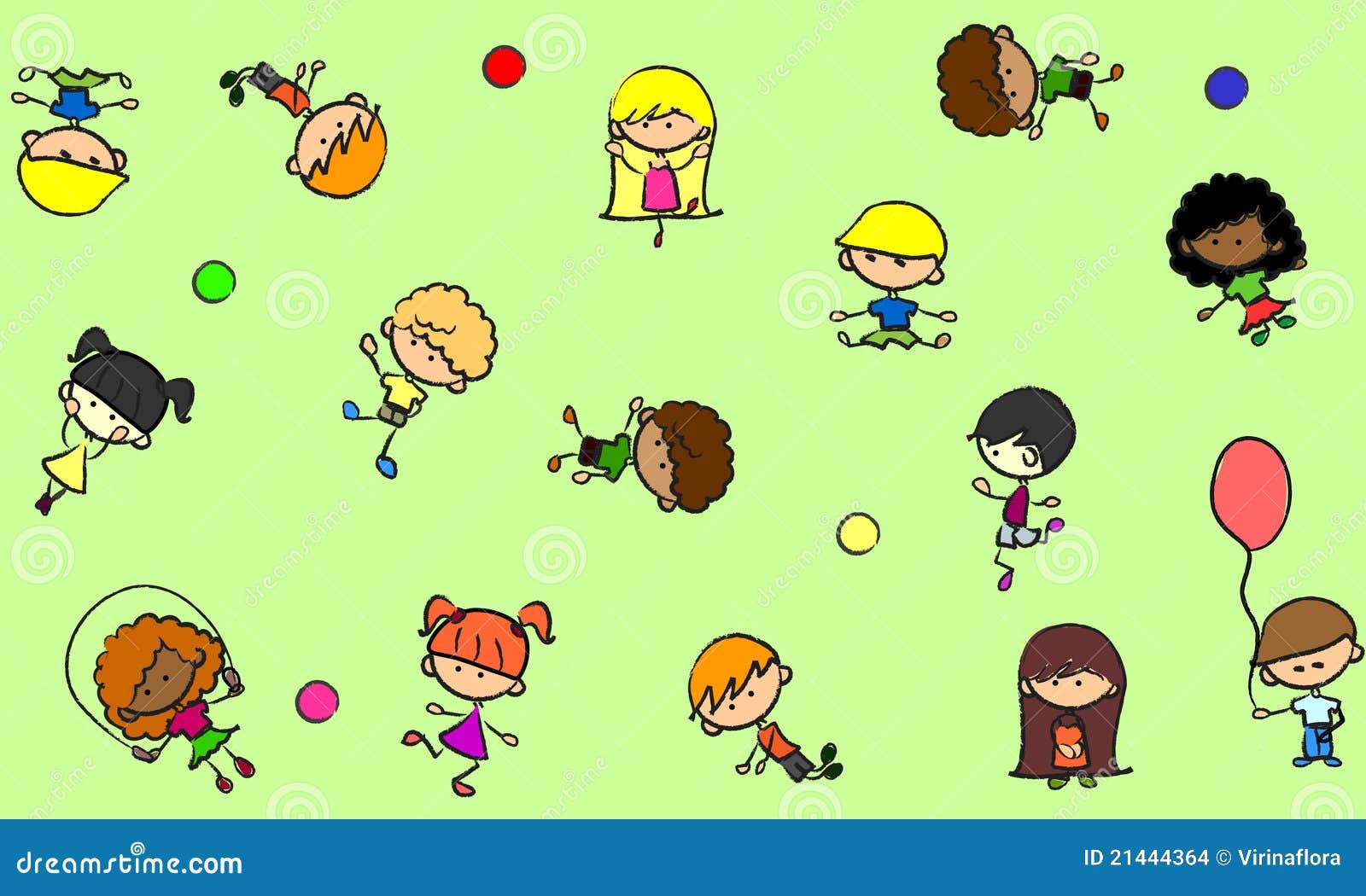 Cute Children, Seamless Texture Vector Stock Vector - Illustration of ...