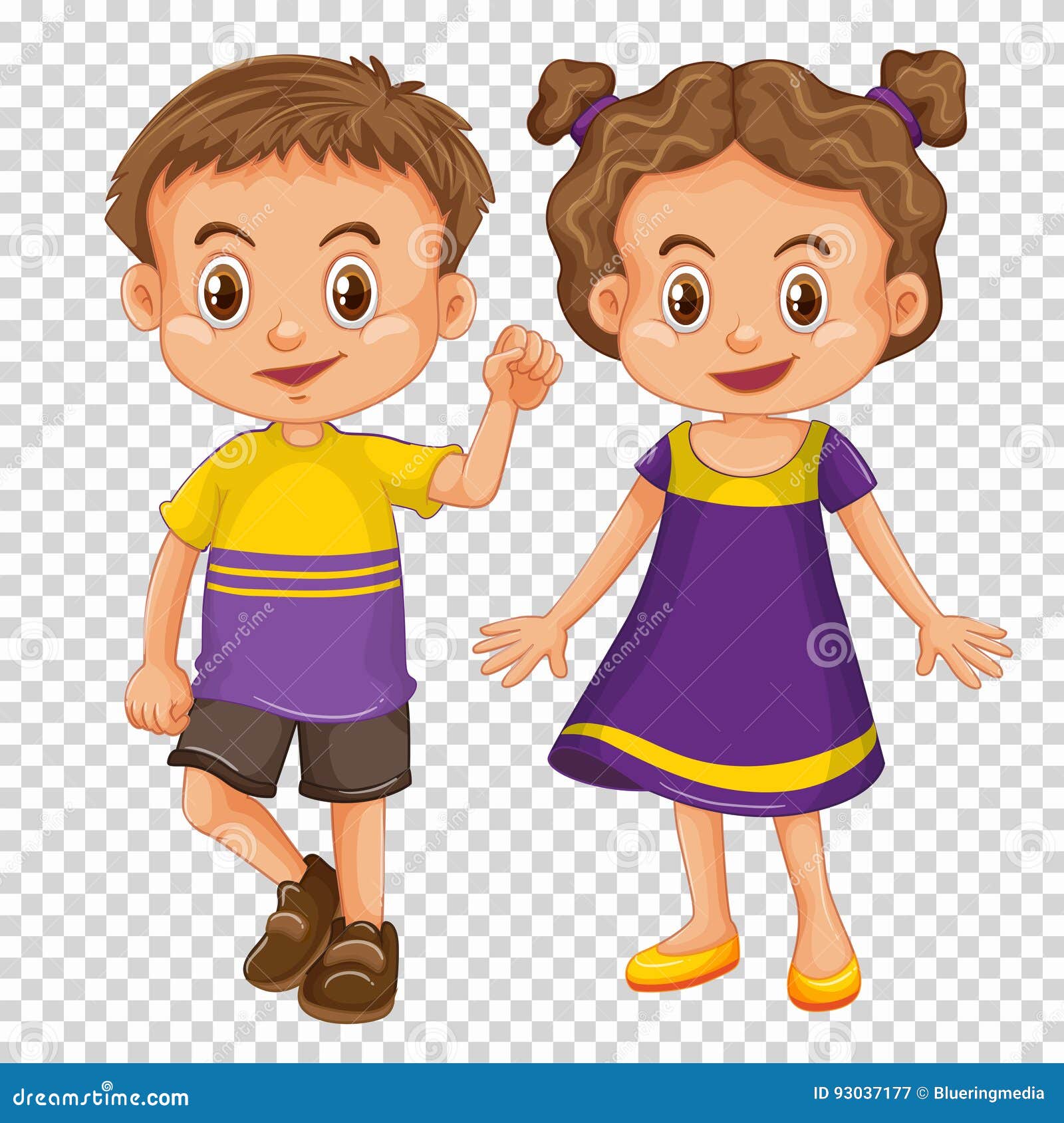 Cute Children on Transparent Background Stock Vector - Illustration of ...