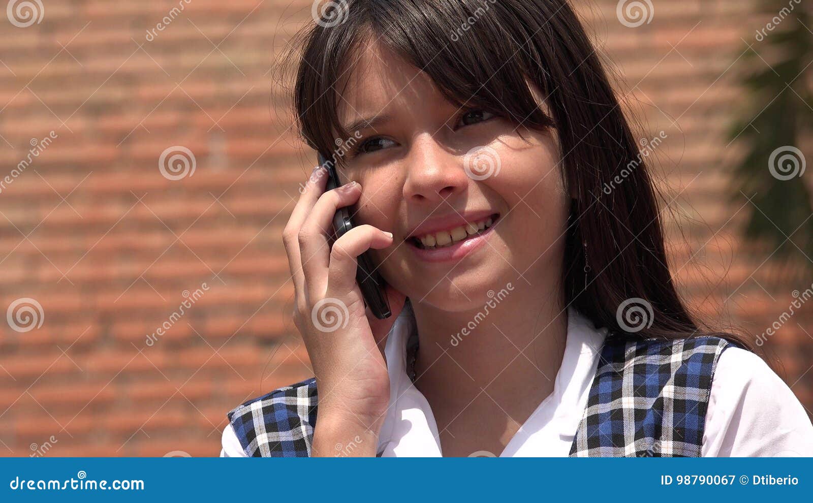 Cute Children Using Cell Phone and Happy Stock Image - Image of tech ...