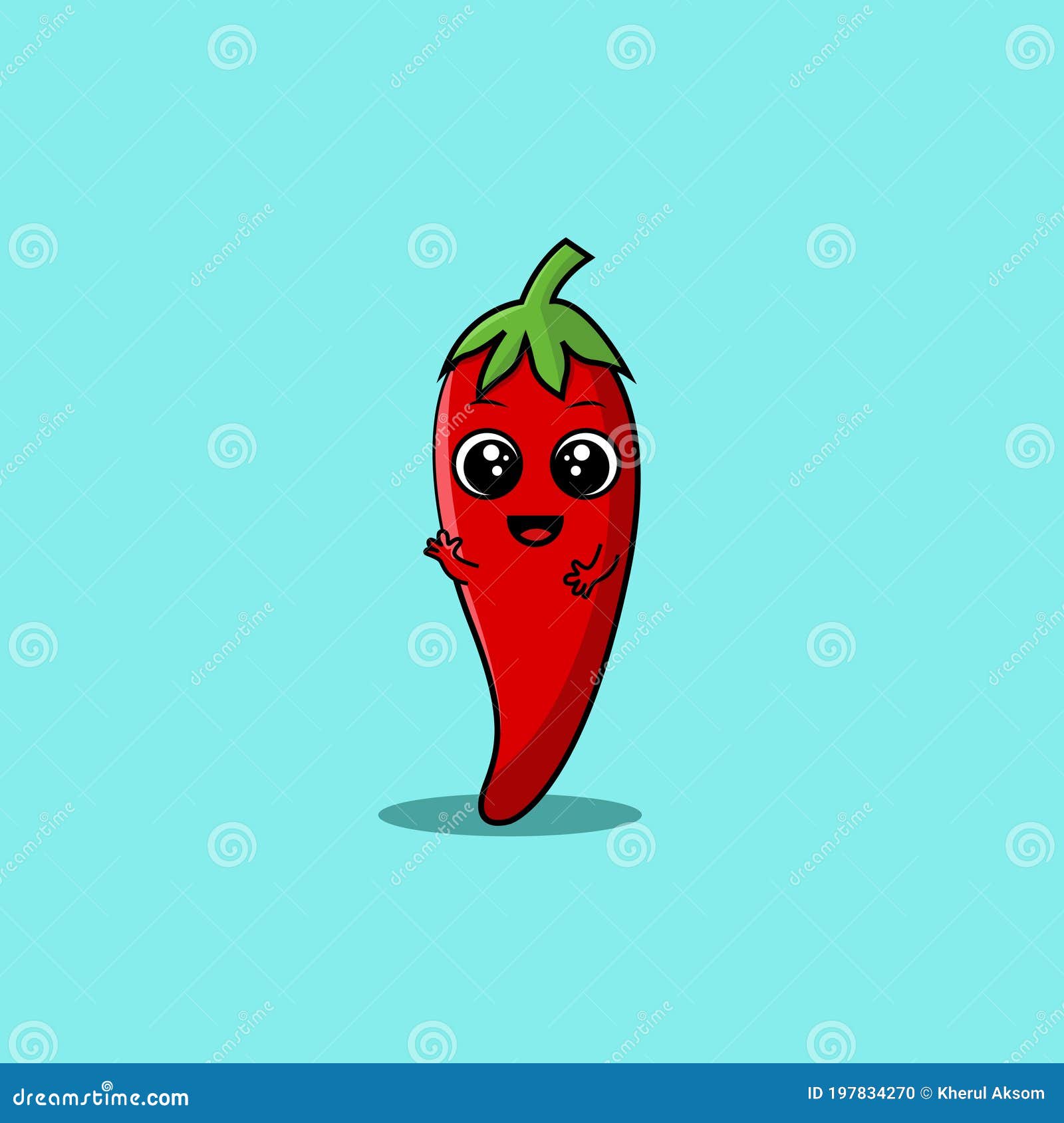 Cute Chili Mascot Character Vector Illustration Stock Vector ...