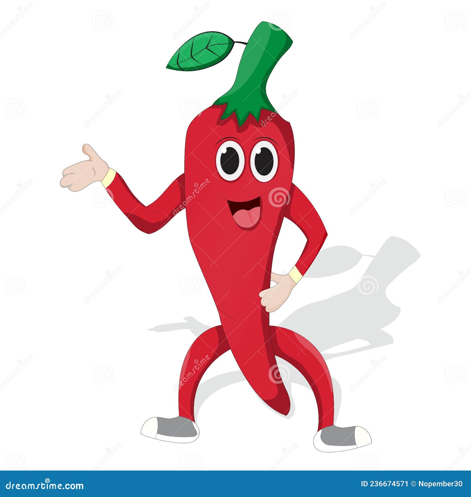 Dancing chili cartoon stock vector. Illustration of menu - 236674571