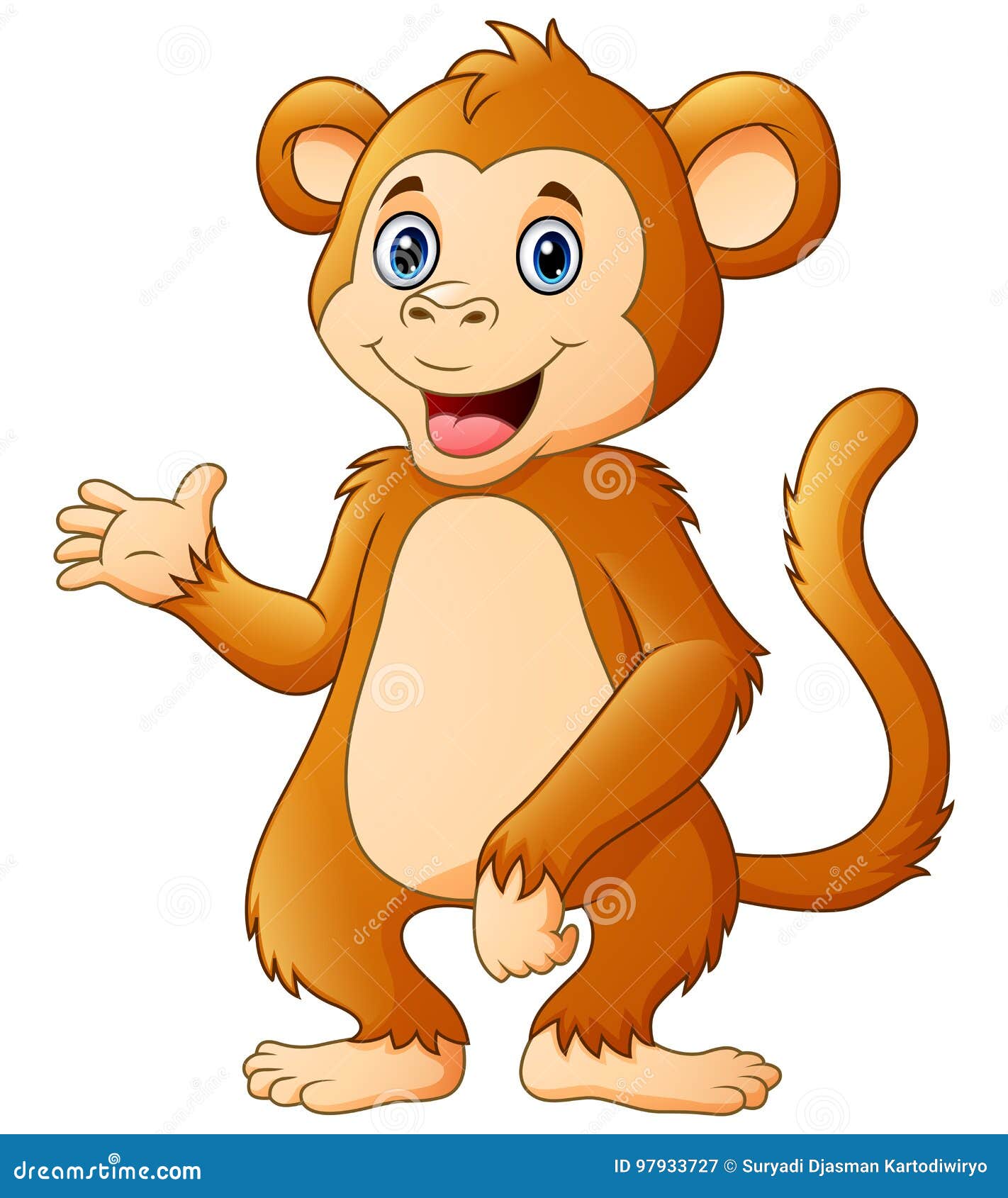Cute Chimpanzee Cartoon Vector Illustration | CartoonDealer.com #97930540