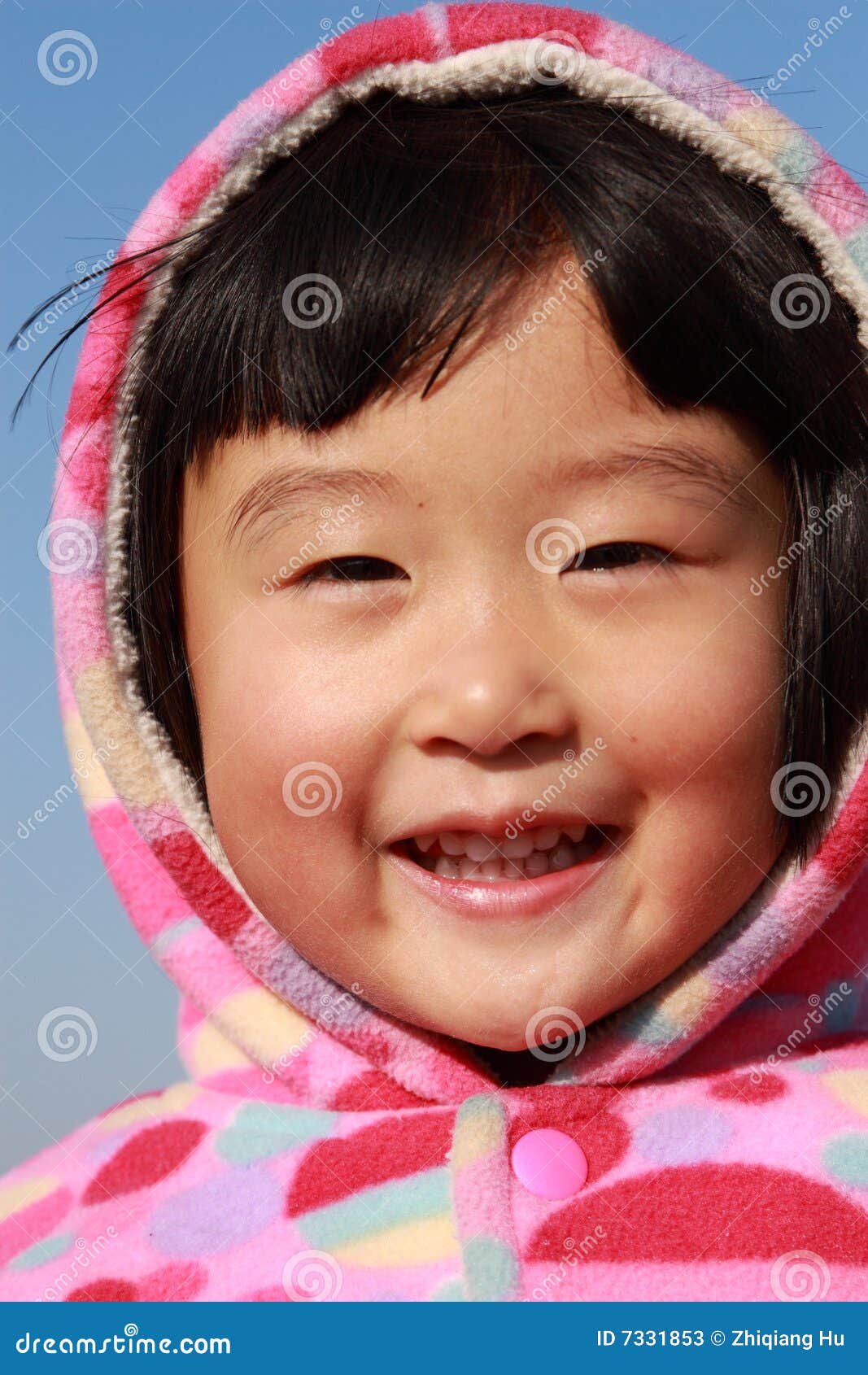 Cute Chinese Girl in Winter Stock Image - Image of freshness ...