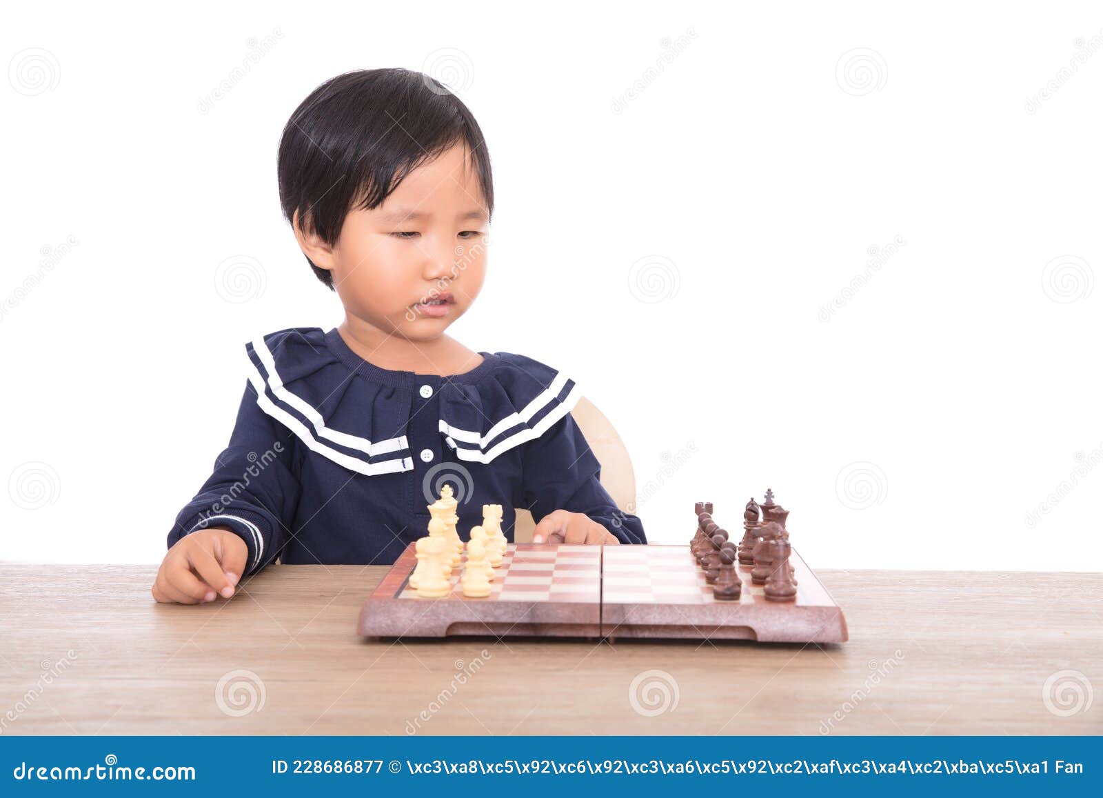 Cute Chinese Kids are Practicing Chess Stock Image - Image of people ...
