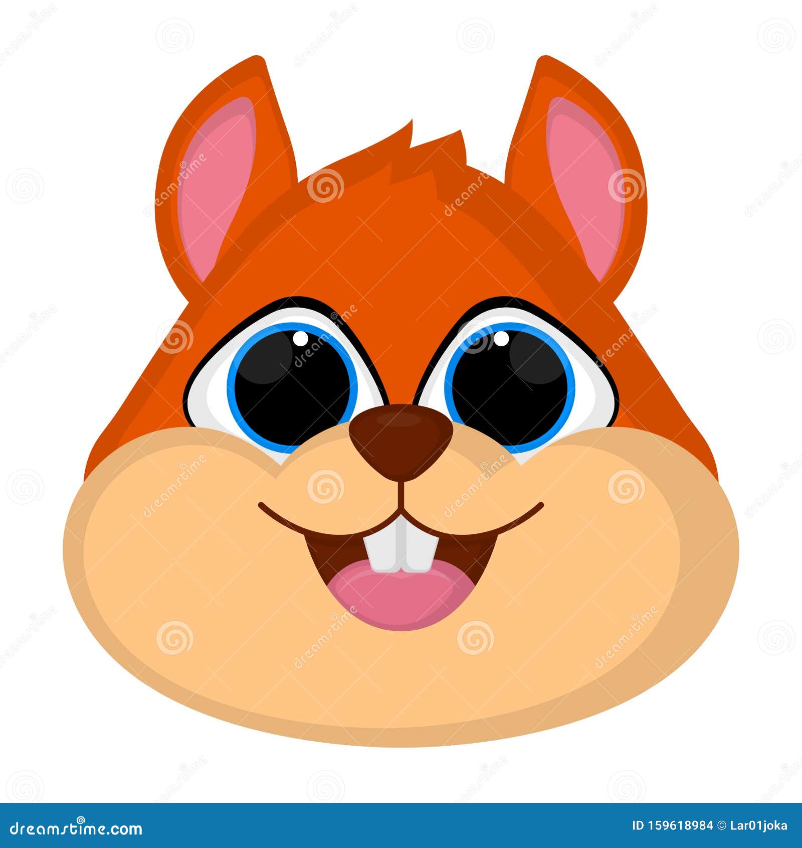 Woodchuck Or Chipmunk Cartoon Character. Forest Animal Vector ...