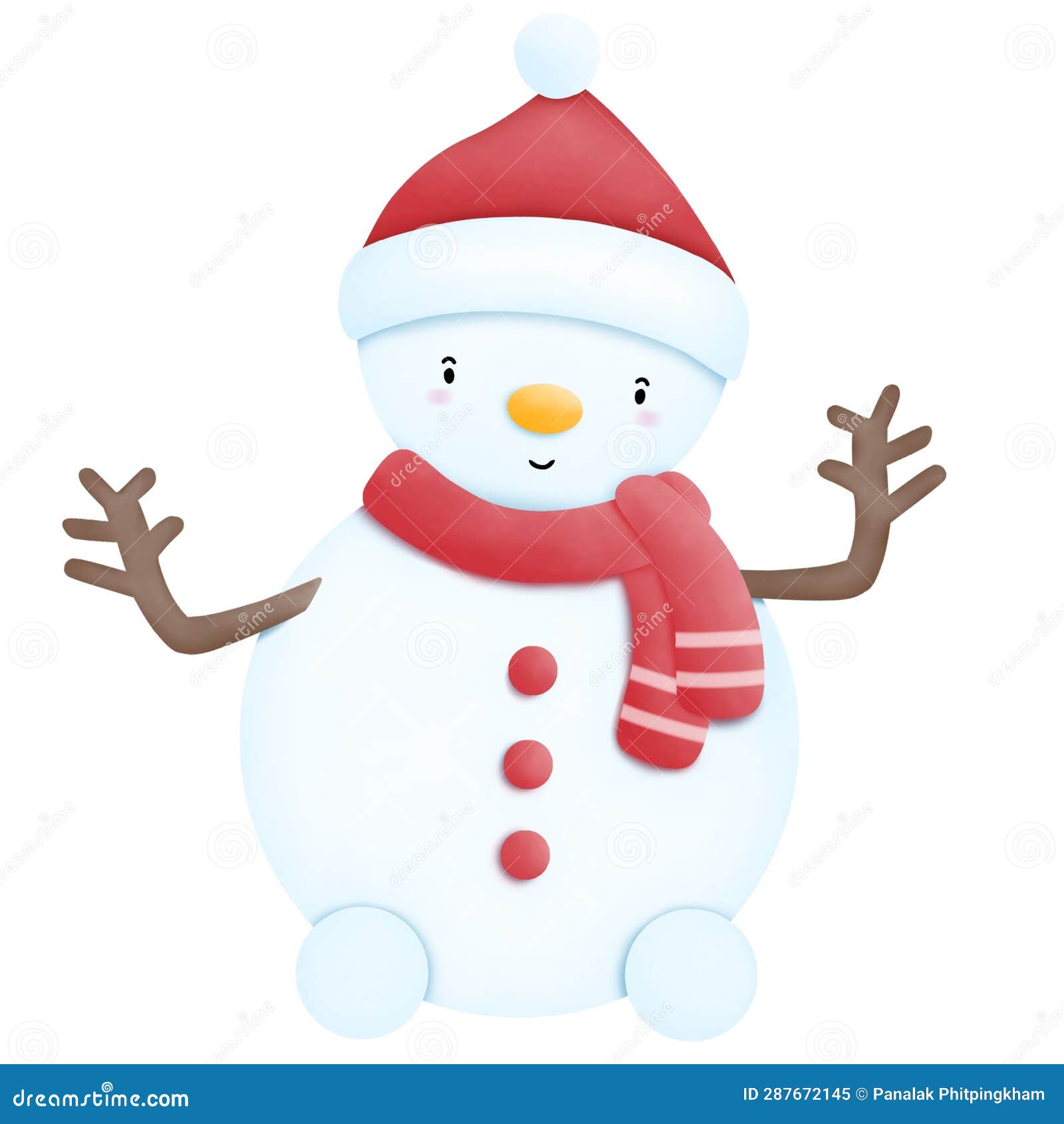 Cute Snowman Cartoon Drawing, Cartoon Image Stock Illustration ...