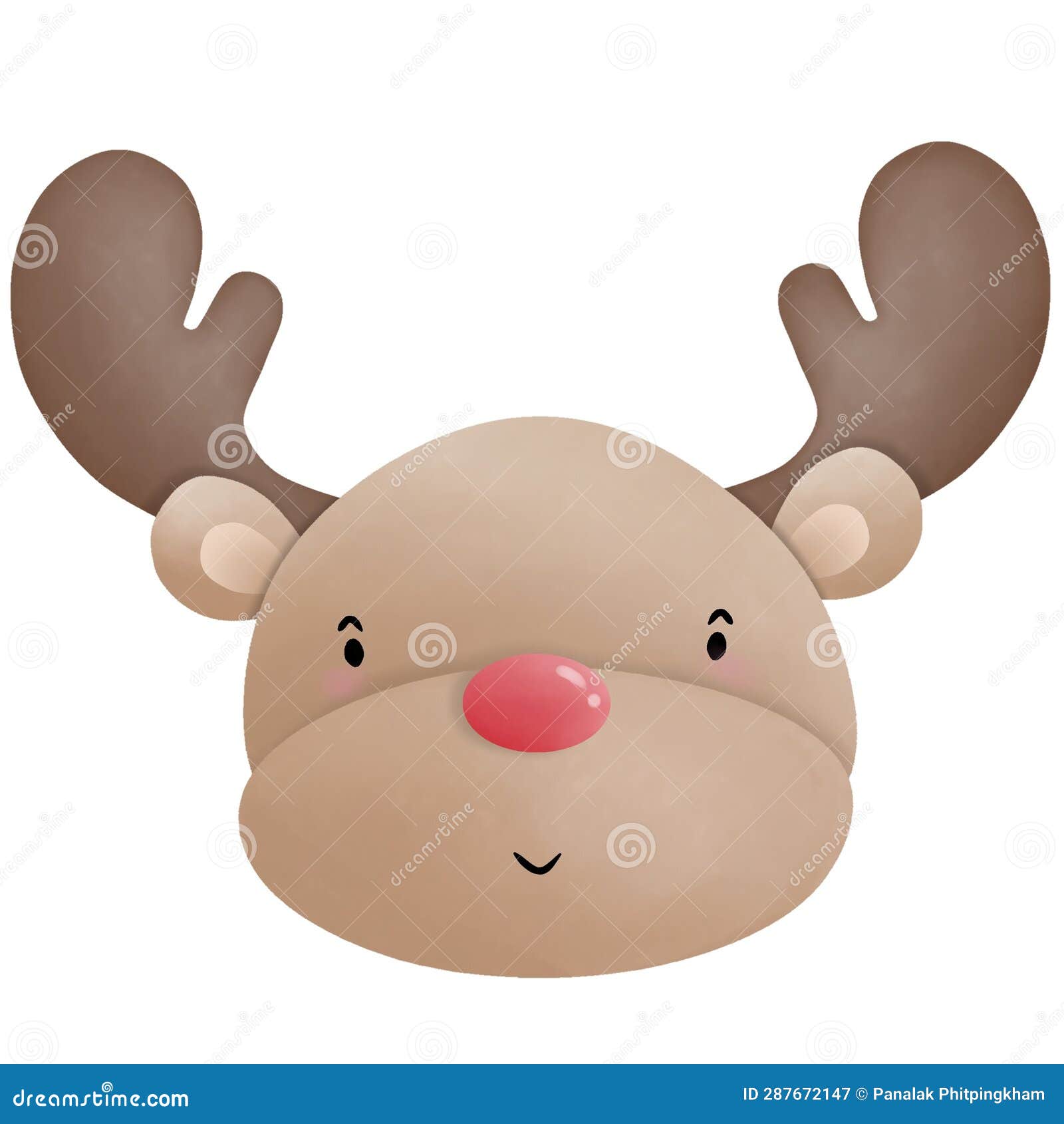Cute Reindeer Cartoon Drawing, Cartoon Image Stock Illustration ...