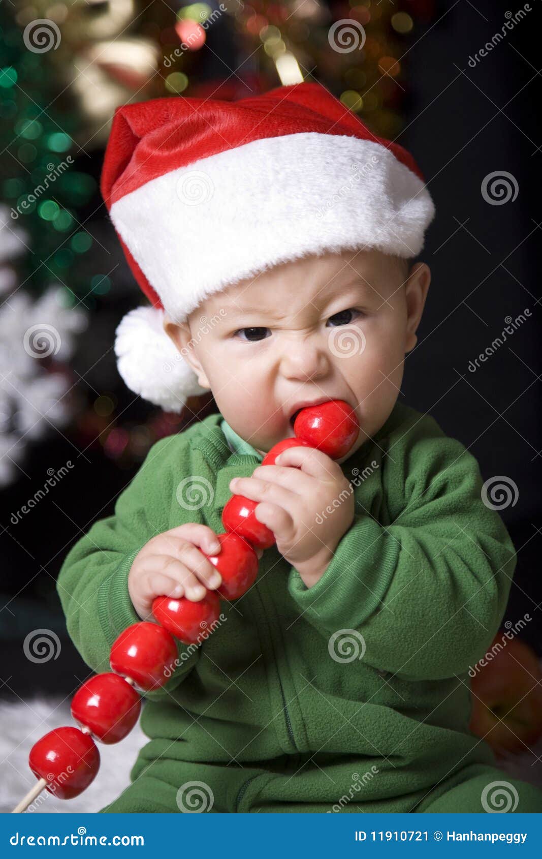 Cute christmas baby stock image. Image of santa, facial - 11910721