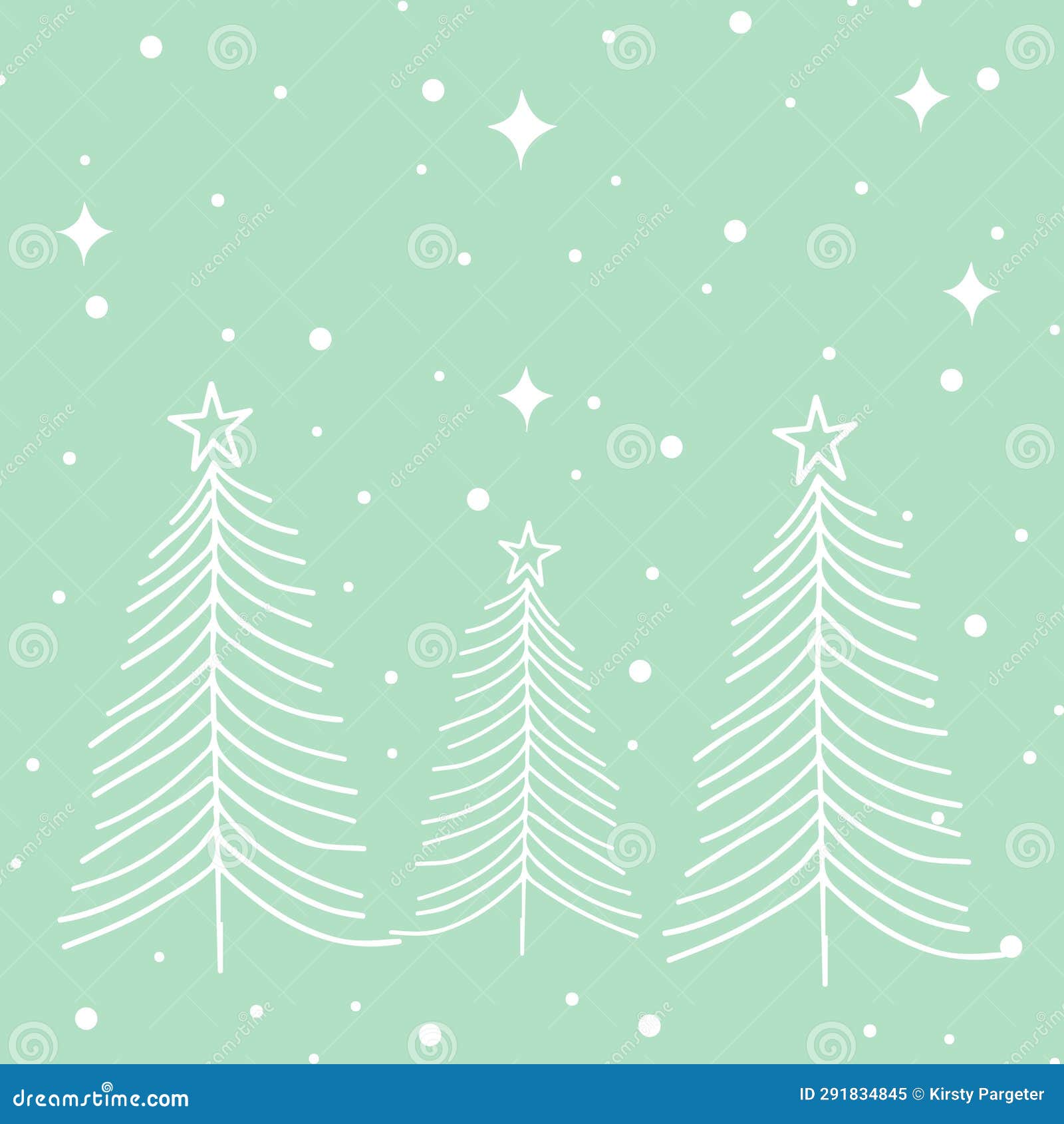 Cute Christmas Card Background Design Stock Illustration - Illustration ...