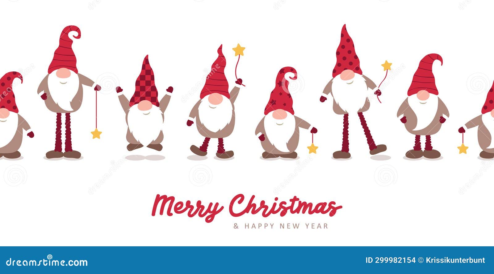 Cute Christmas Dwarf Seamless Pattern Stock Photo - Illustration of ...