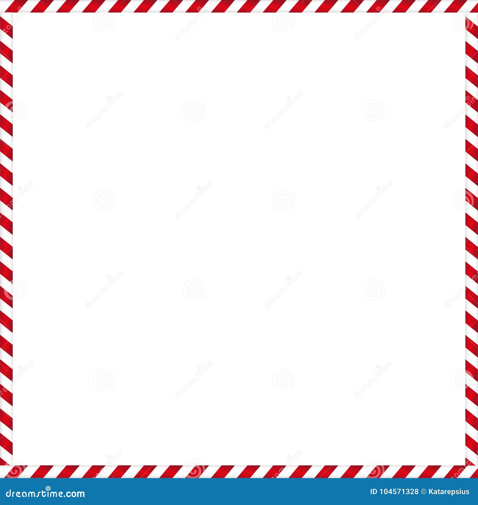 Cute Christmas Frame with Striped Candy Pattern. Stock Vector ...