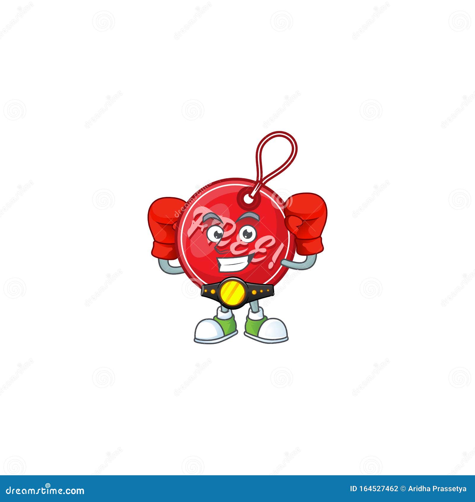 Cute Christmas Free Tag with Character Boxing Stock Vector ...