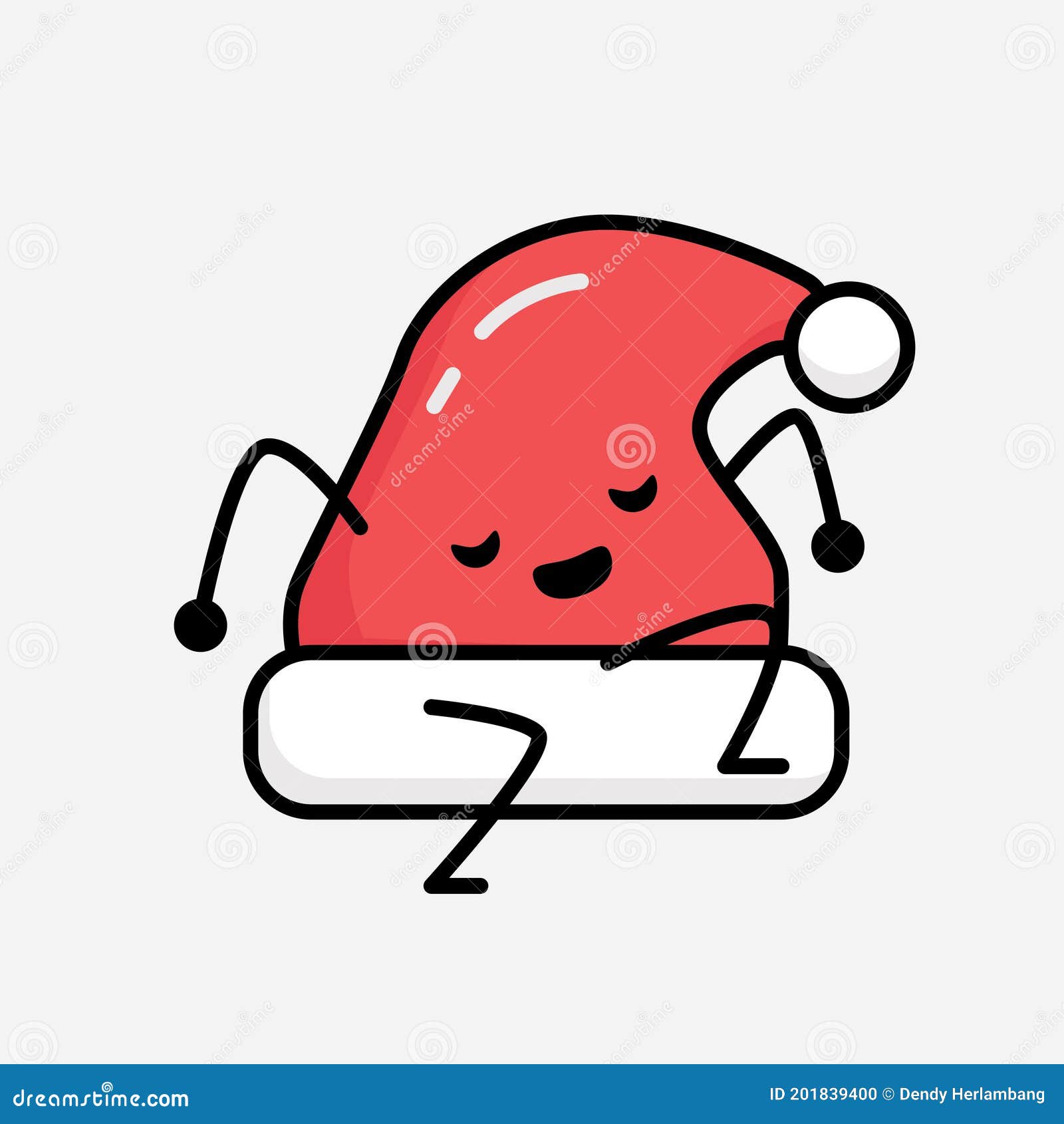 Cute Christmas Hat Vector Character Stock Vector - Illustration of ...