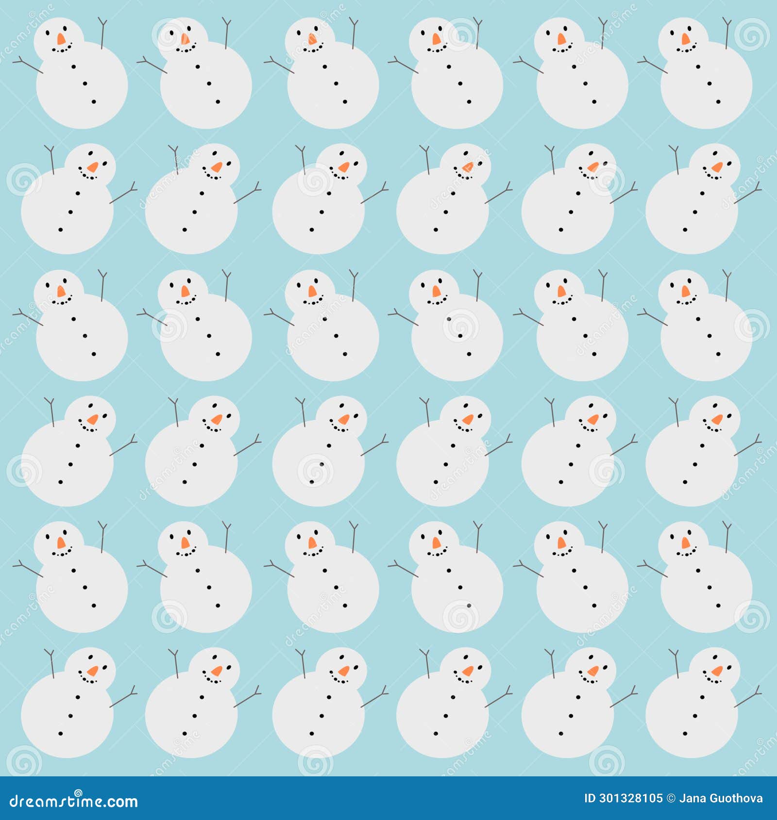 Cute Christmas Snowmen Pattern Texture Background Stock Vector ...