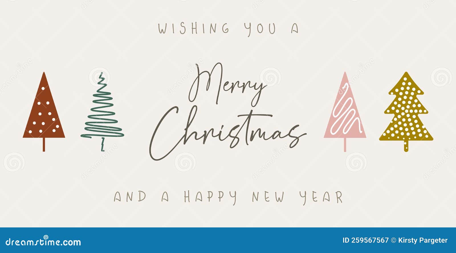 Cute Christmas Tree Banner Design Stock Vector - Illustration of star ...