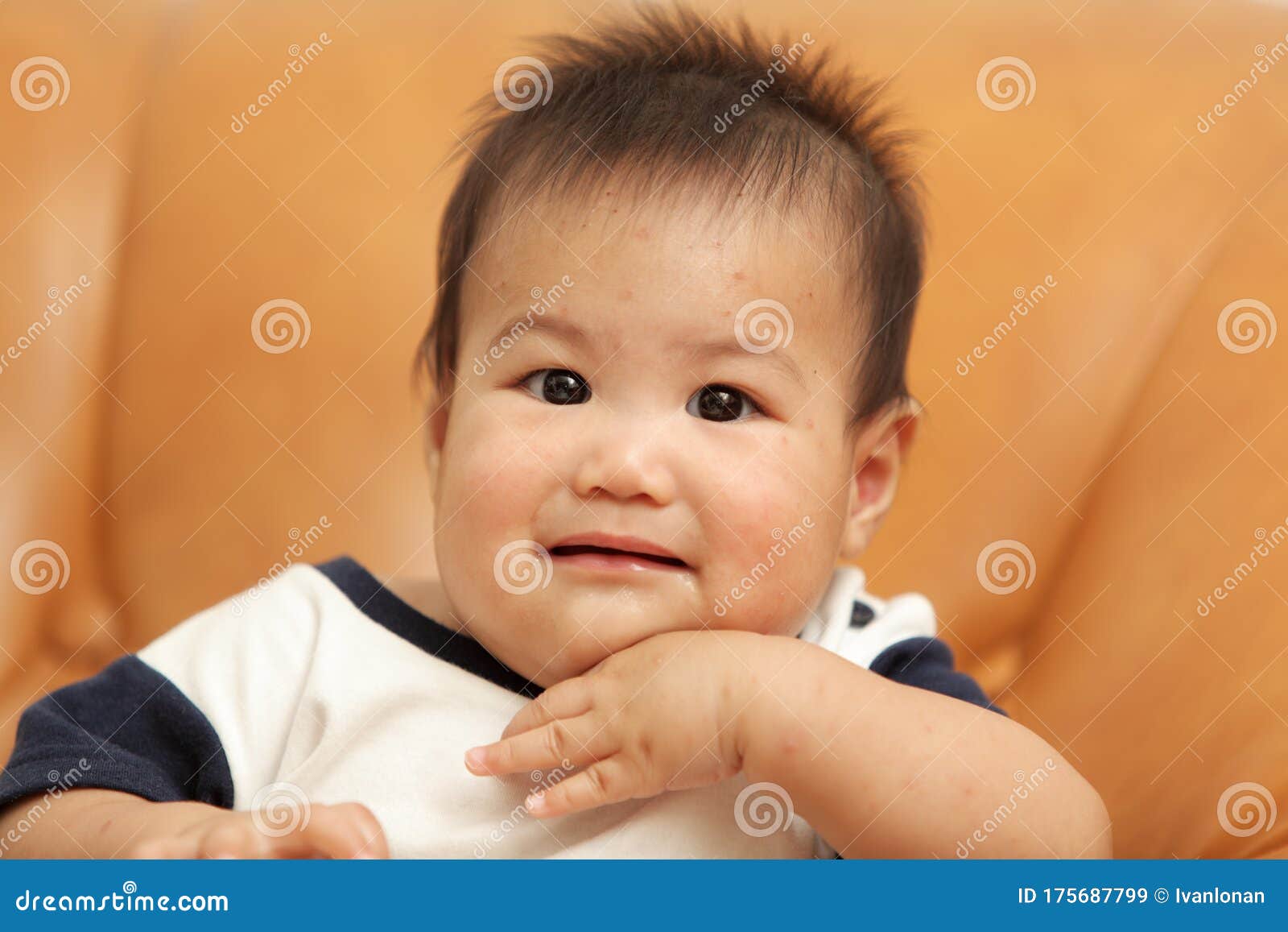 Cute Baby Expression Isolated with White Stock Image - Image of little ...
