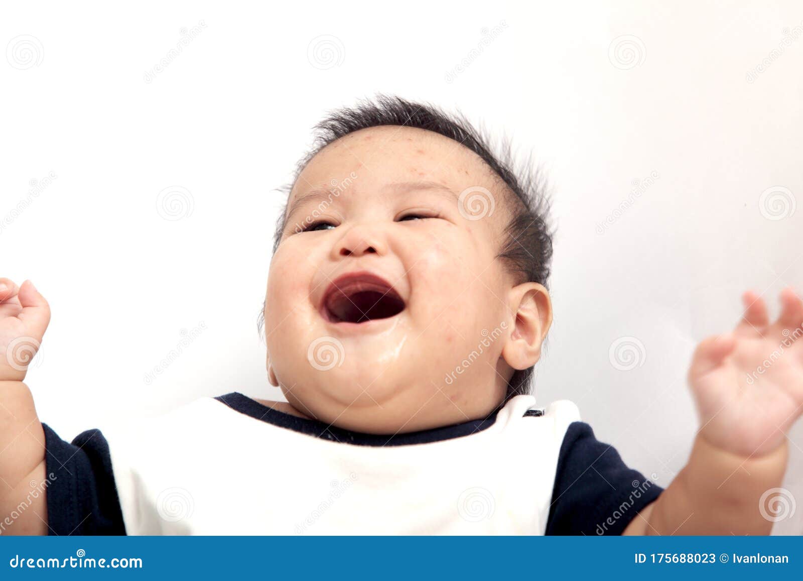 Cute Baby Expression Isolated with White Stock Image - Image of chinese ...