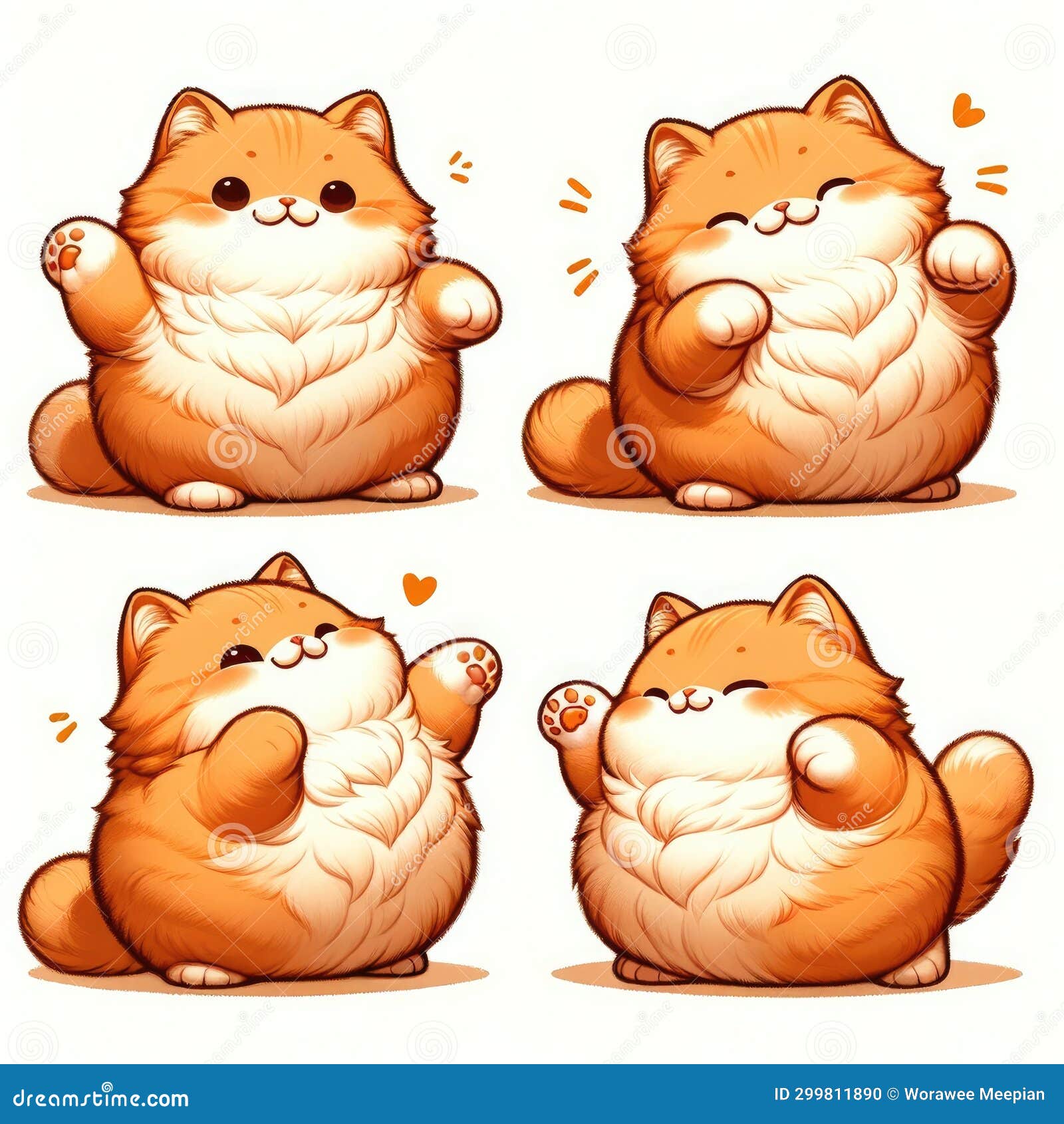 Cute Chubby Cat Dab Dance, Generative AI Stock Photo - Image of dance ...