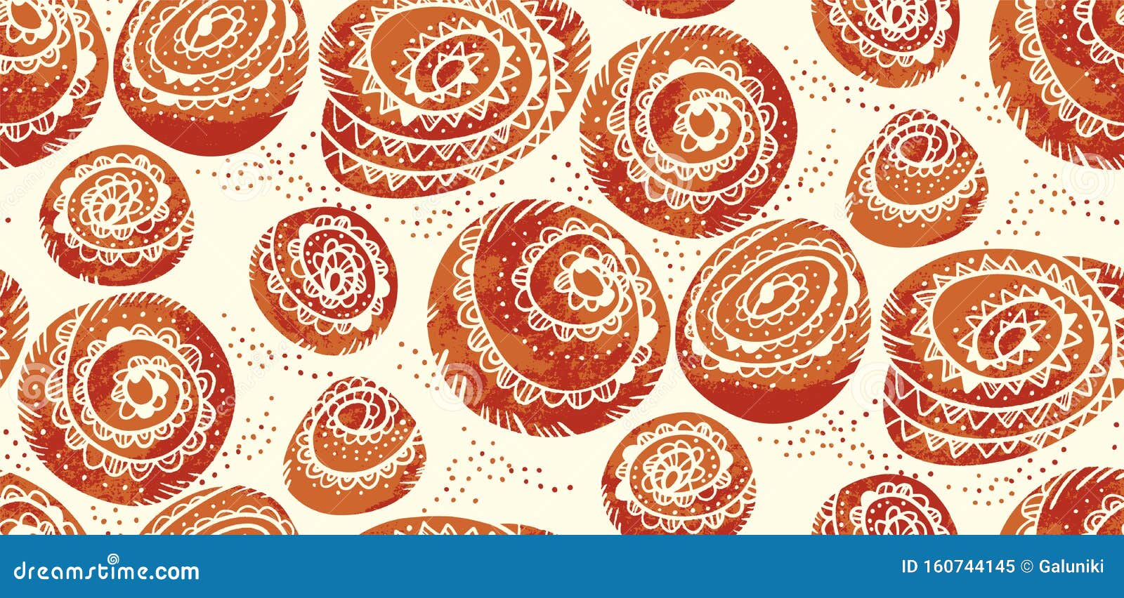 Cute Cinnamon Bun Winter Bakery Seamless Pattern Stock Vector ...