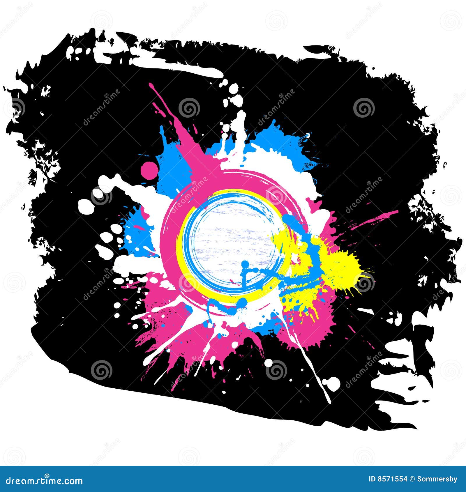 Cute Circular Botanical And Floral Frame Design Vector Illustration ...