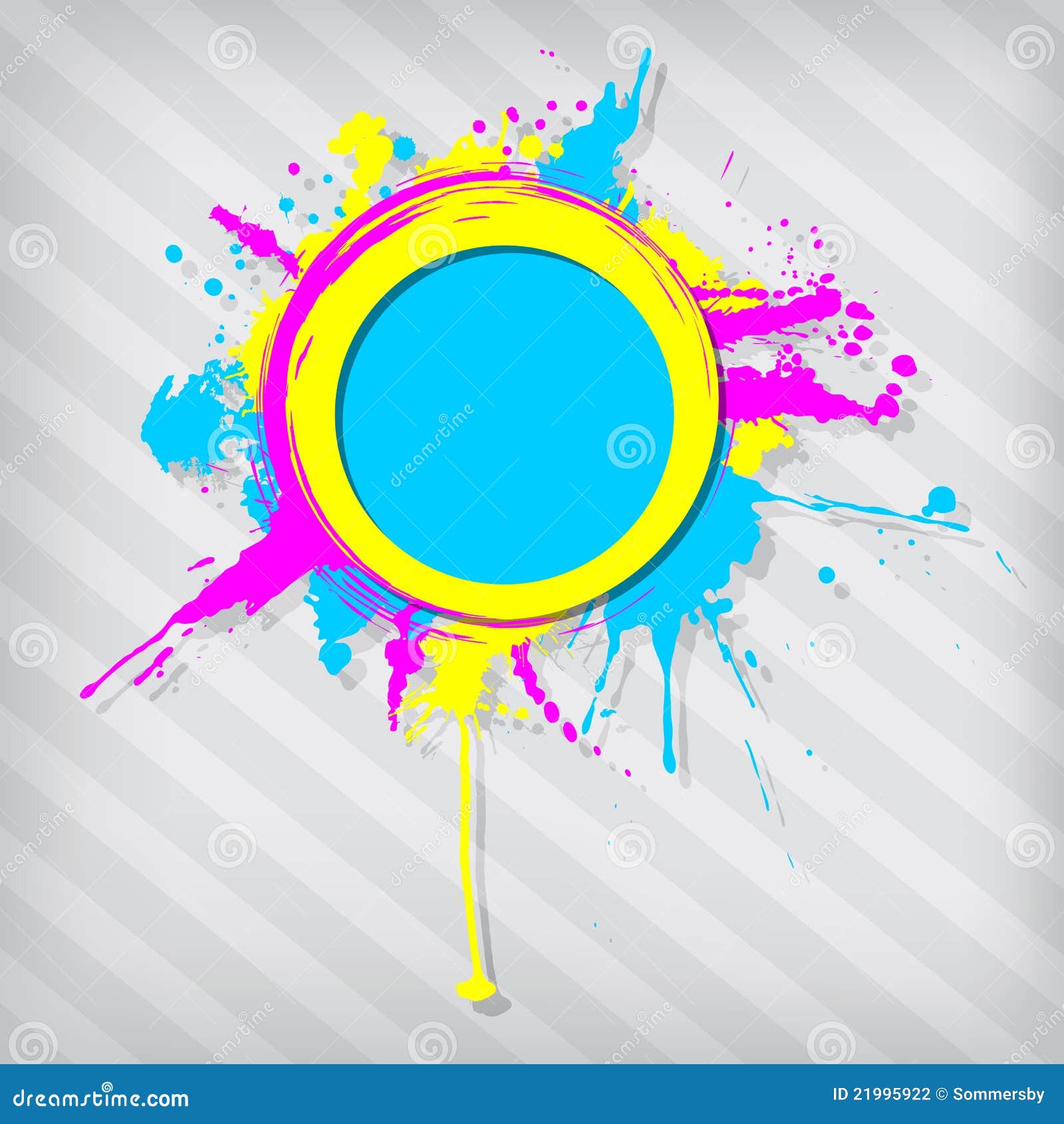 Cute Circular Botanical And Floral Frame Design Vector Illustration ...